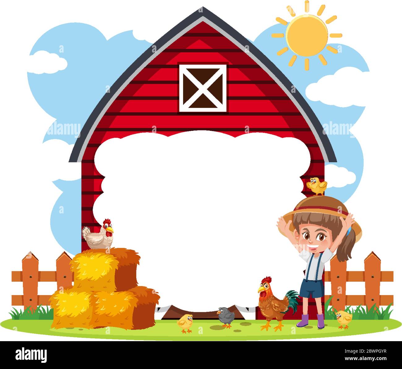 Border frame template with gardening theme background illustration ...