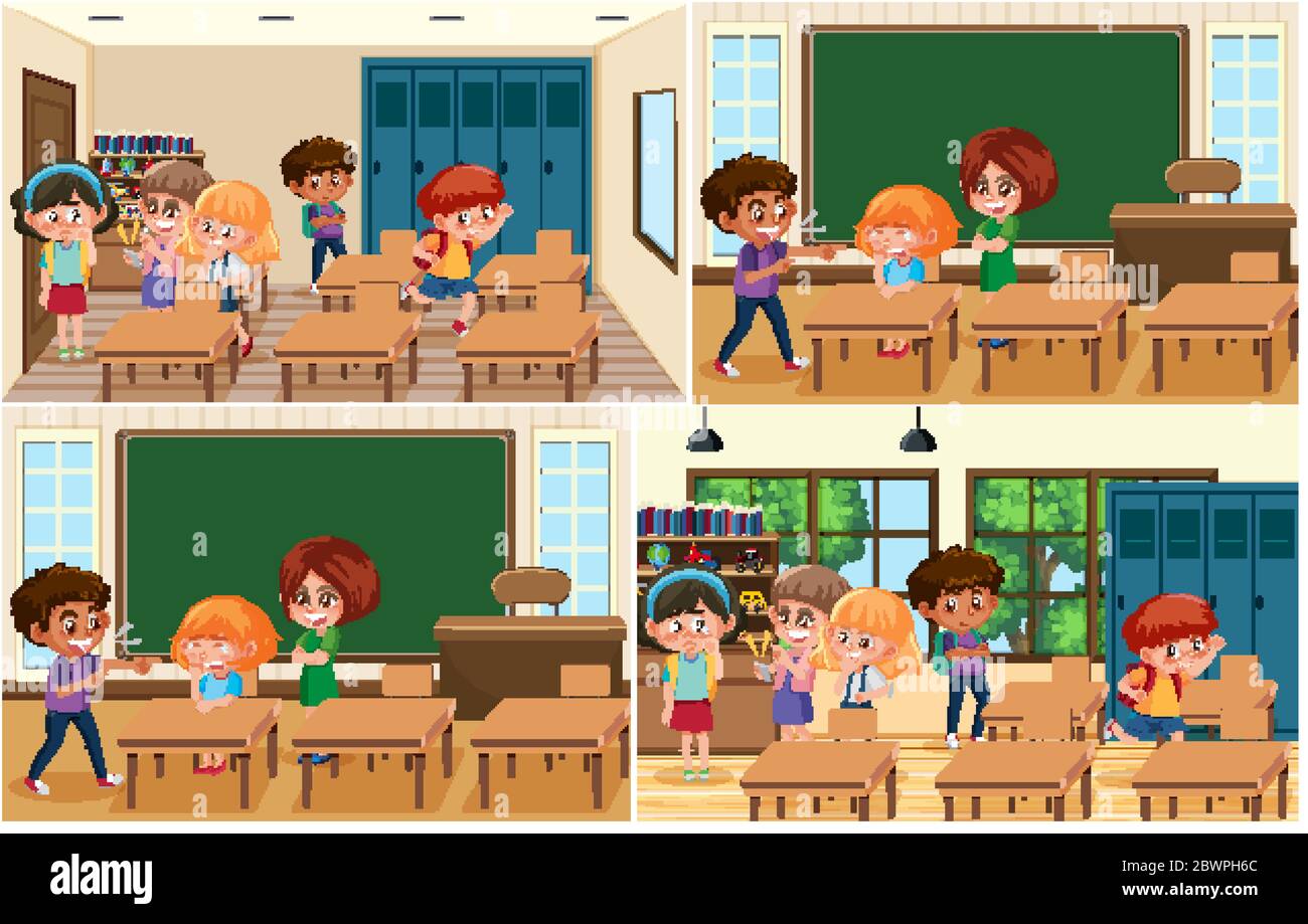 Caricatura De Mala Conducta En El Aula