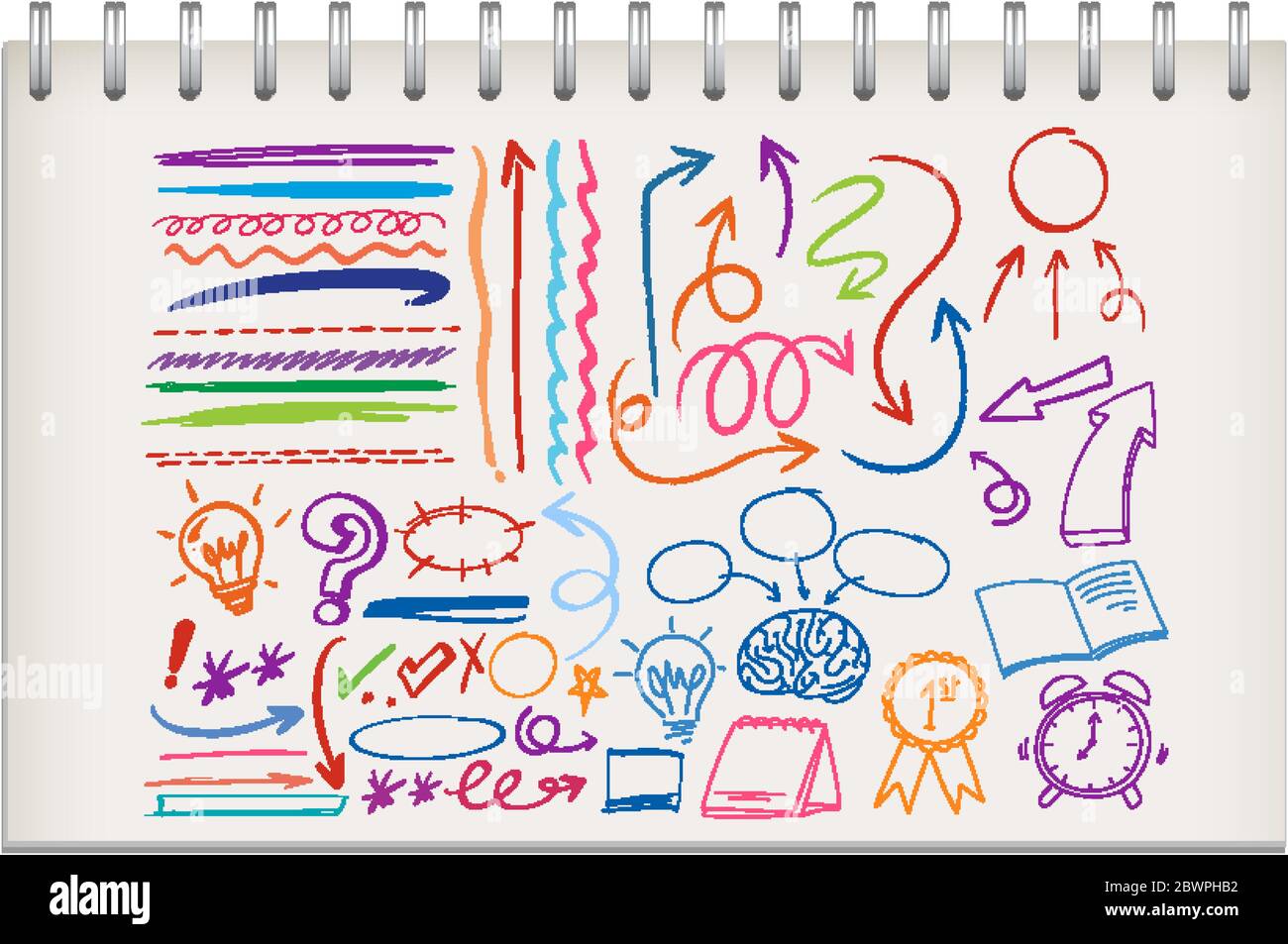 A color brainstorming note illustration Stock Vector Image & Art - Alamy