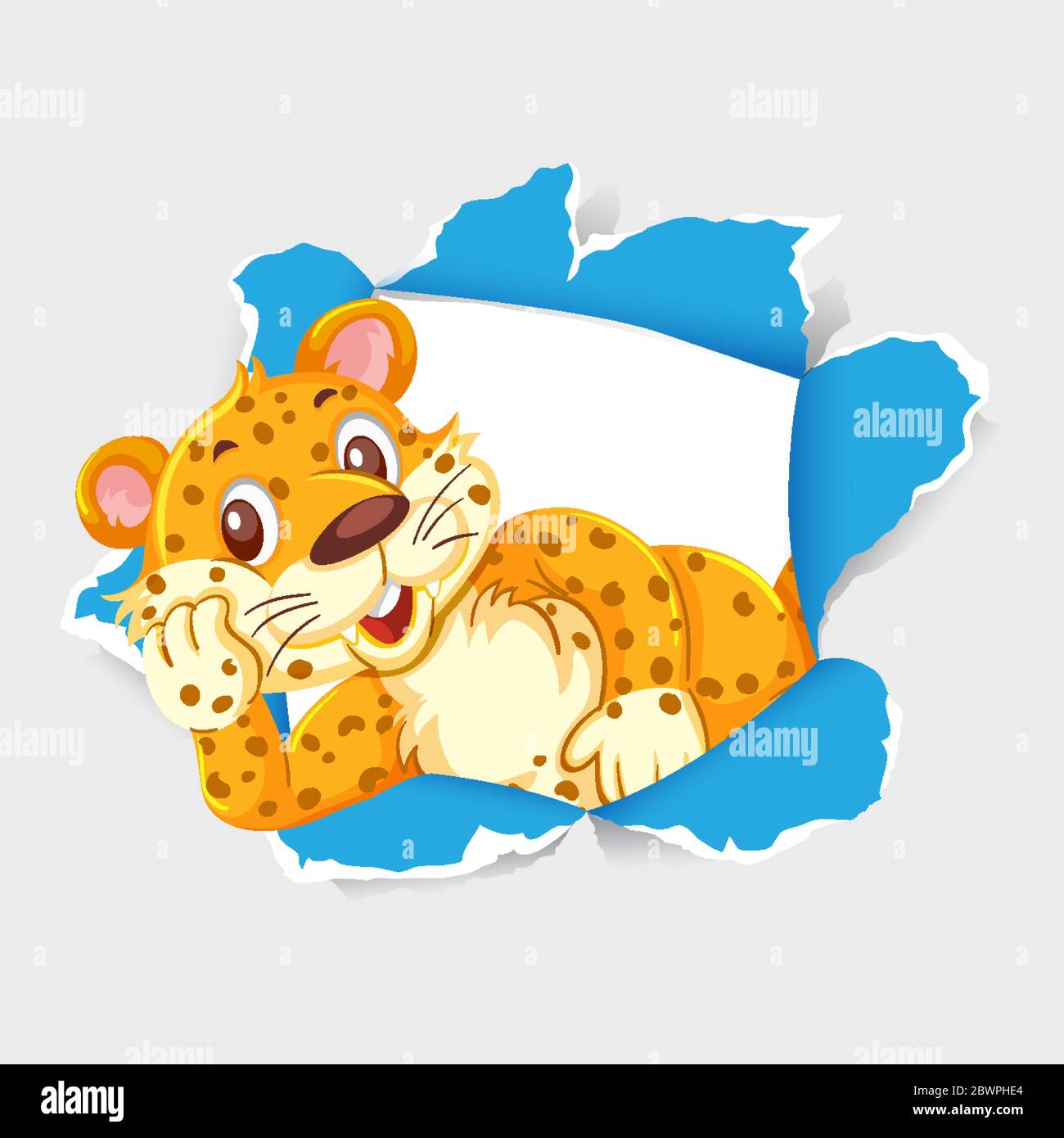 Background template design with wild tiger illustration Stock Vector ...