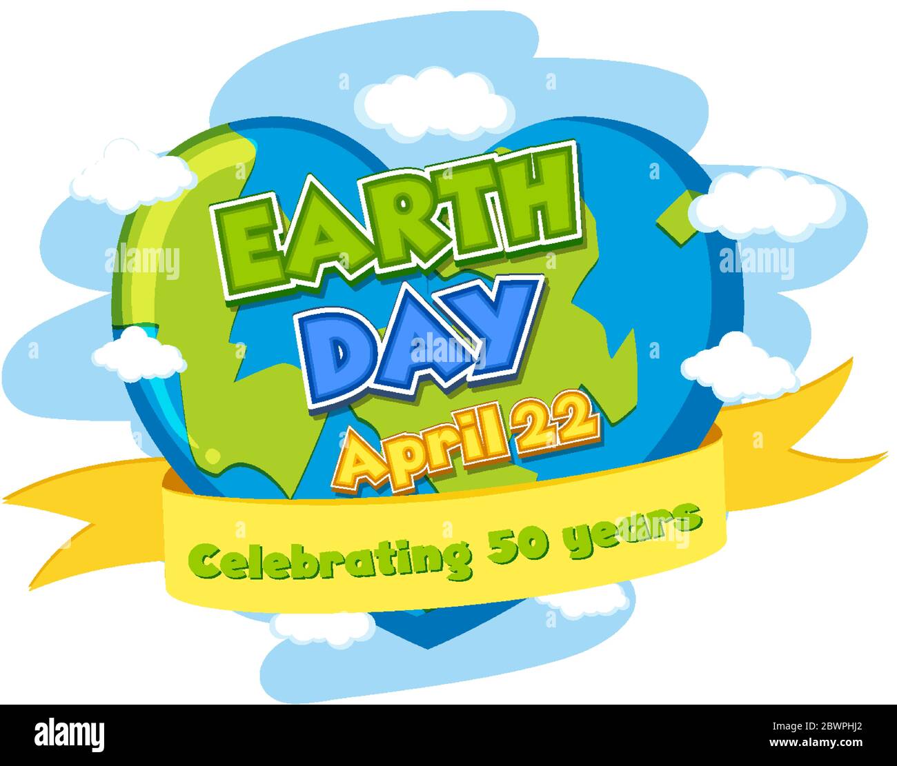 Poster design for happy earth day with earth in the sky illustration ...