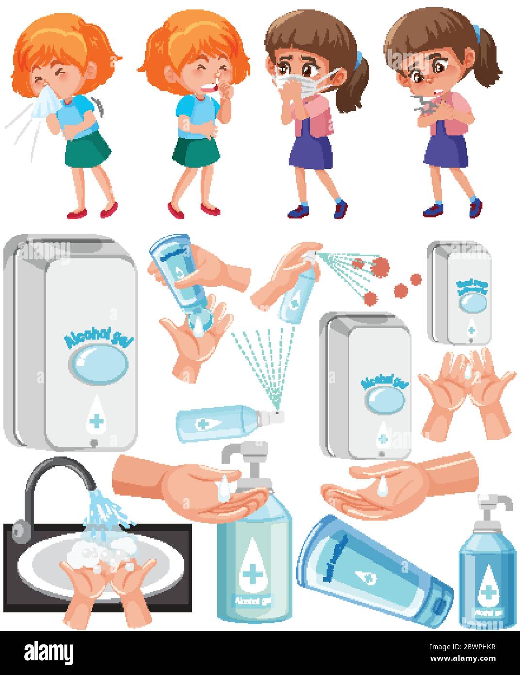 Poster showing how to wash your hands illustration Stock Vector Image ...