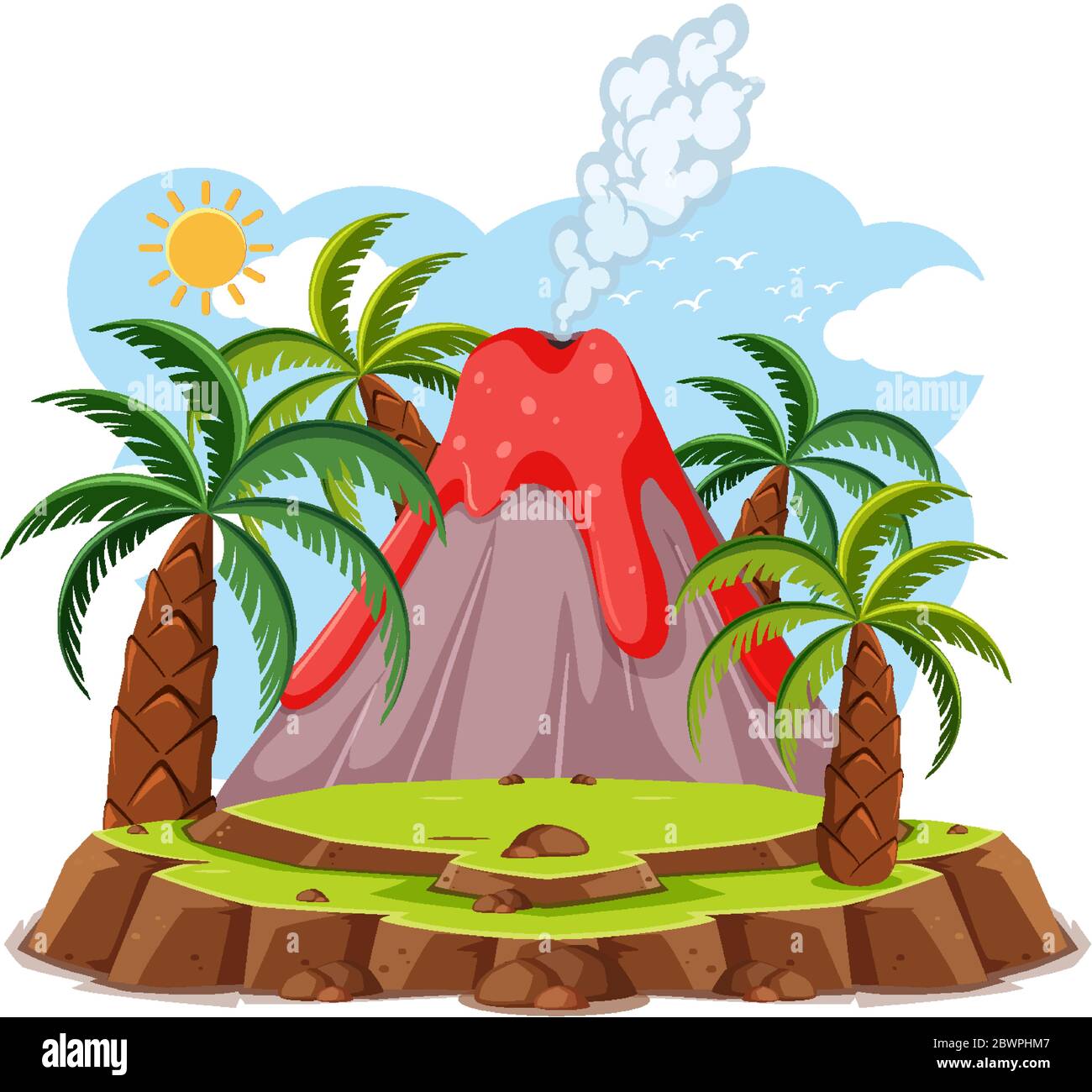 Volcano Eruption Cartoon