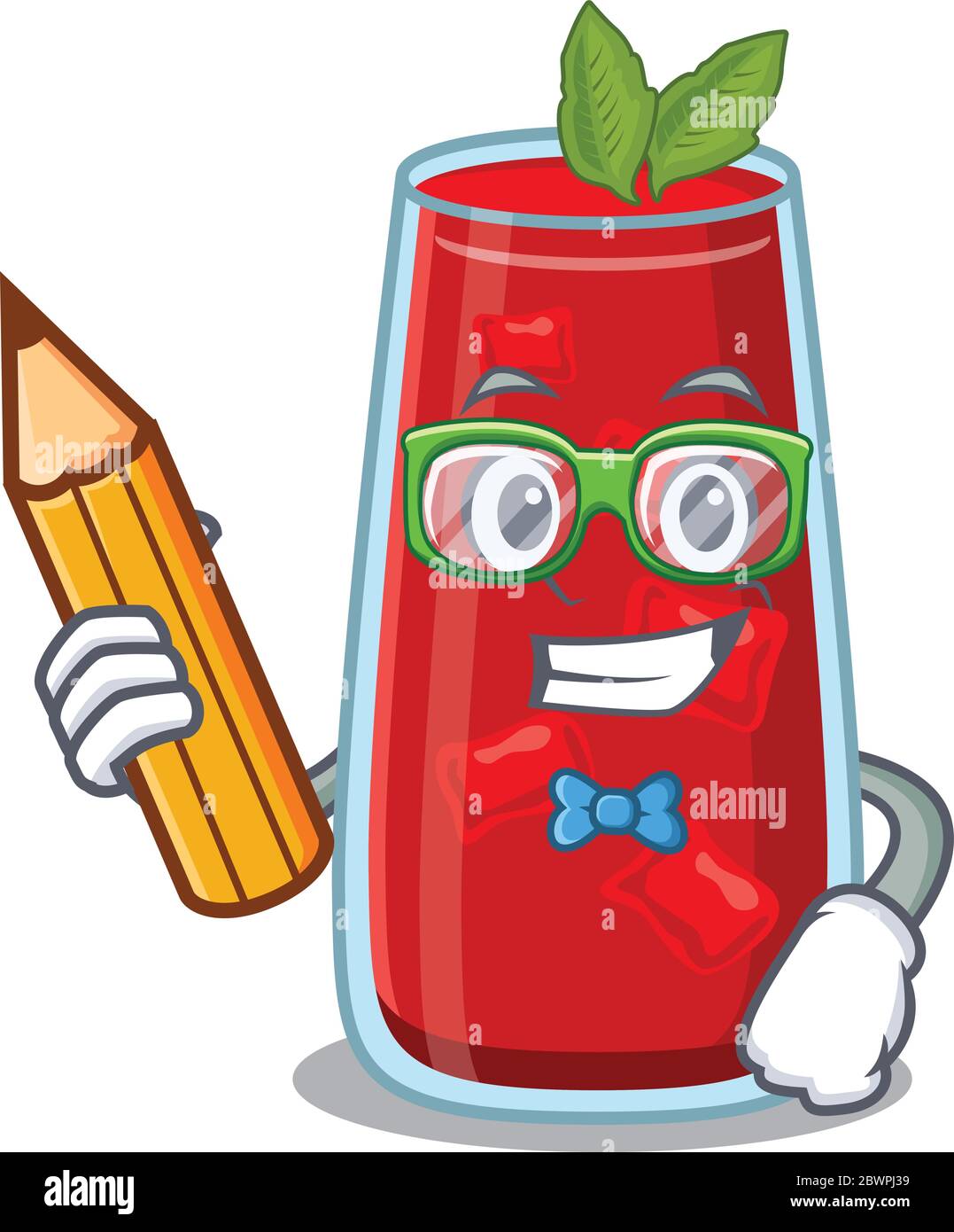 A clever student bloody mary cocktail cartoon character study at home ...