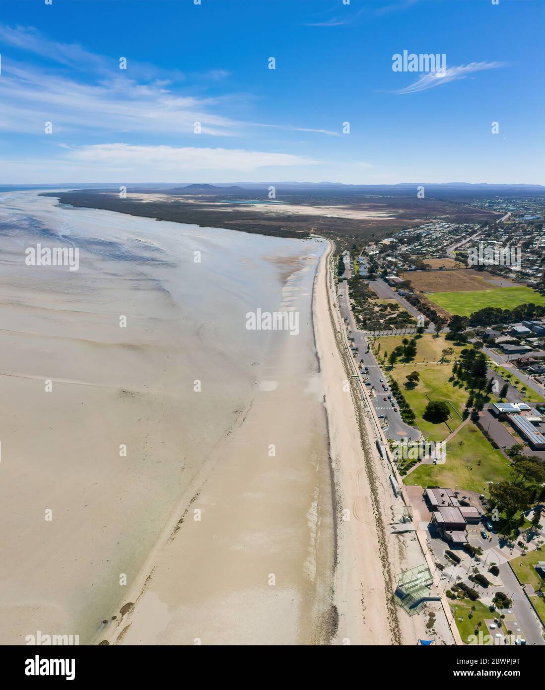 Aerial view of the beach at Whyalla in South Australia Stock Photo - Alamy
