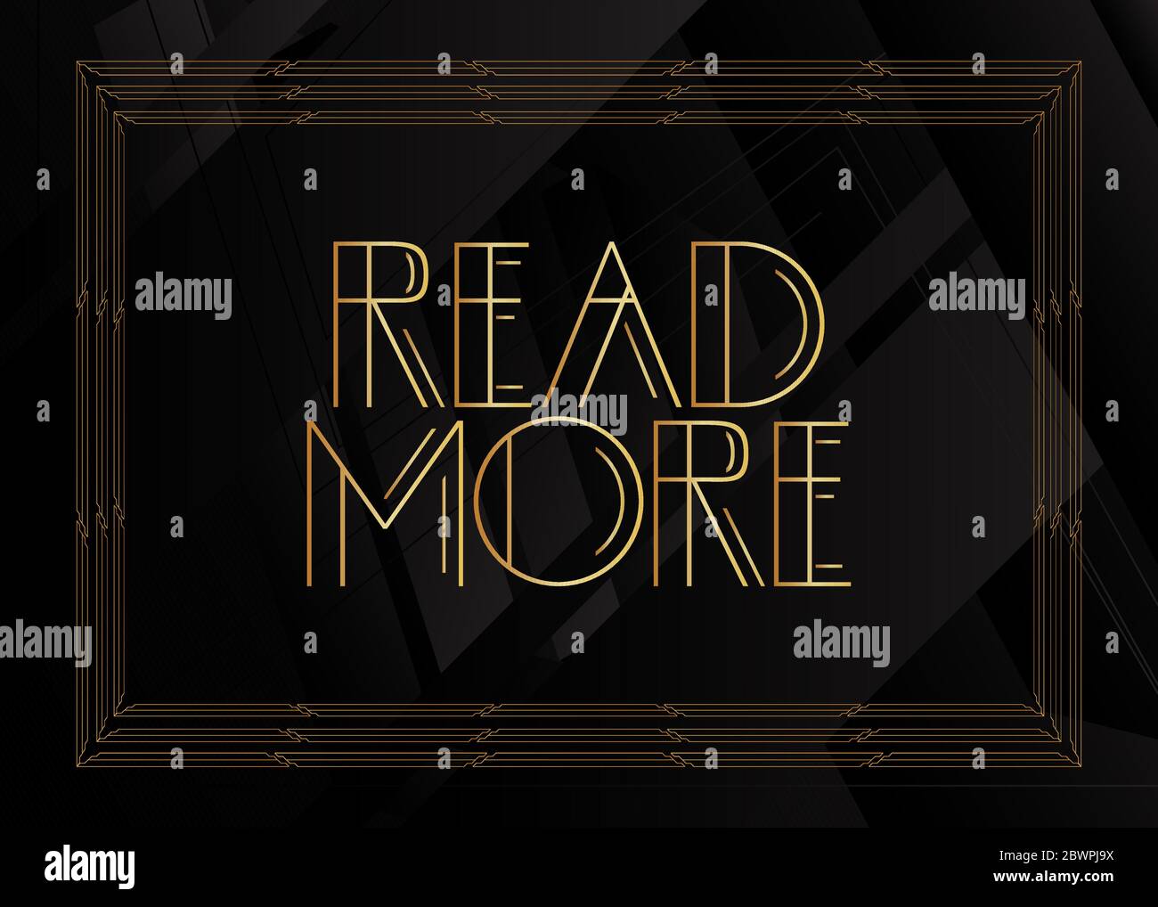 Art Deco Read More text. Decorative greeting card, sign with vintage ...