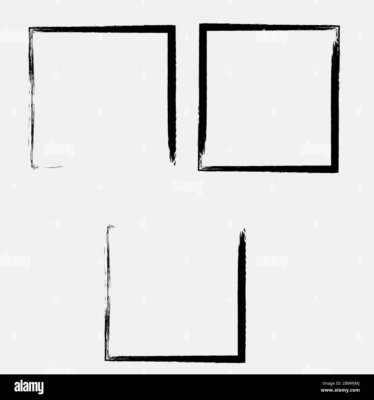 square frame ink grunge vector illustration Stock Vector Image & Art ...