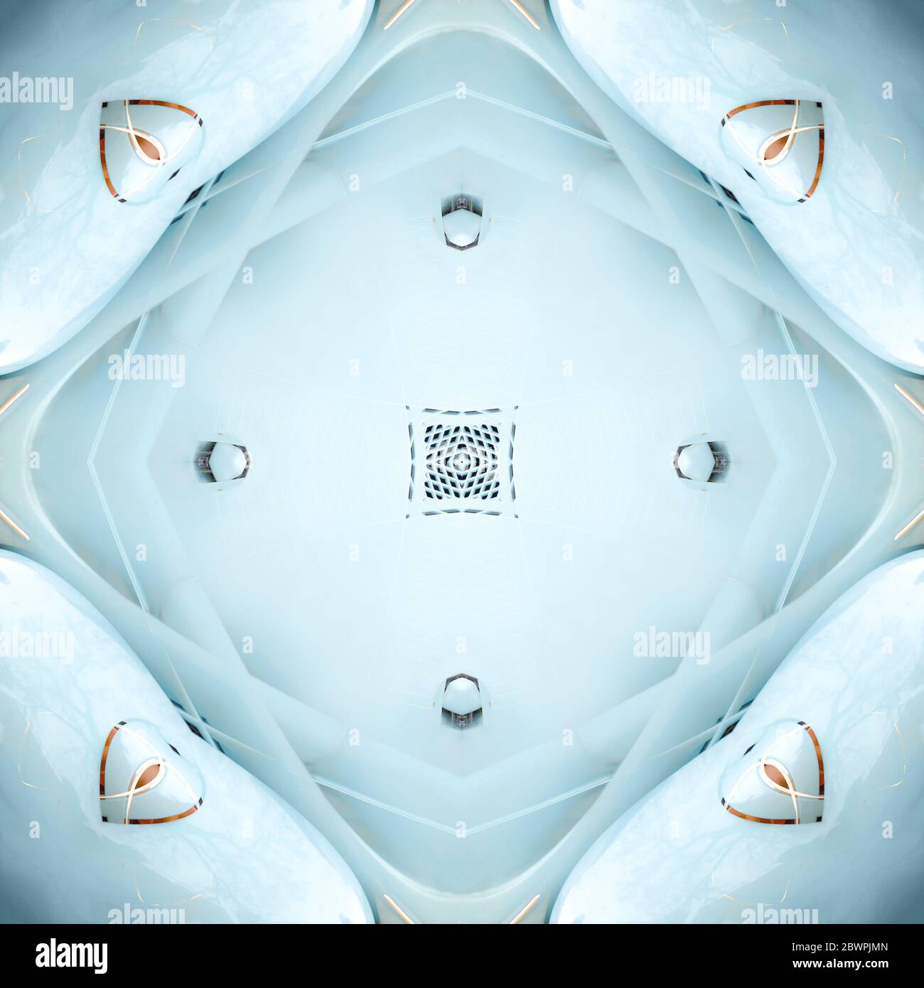 Seamless symmetrical pattern abstract smooth glossy metal texture Stock ...