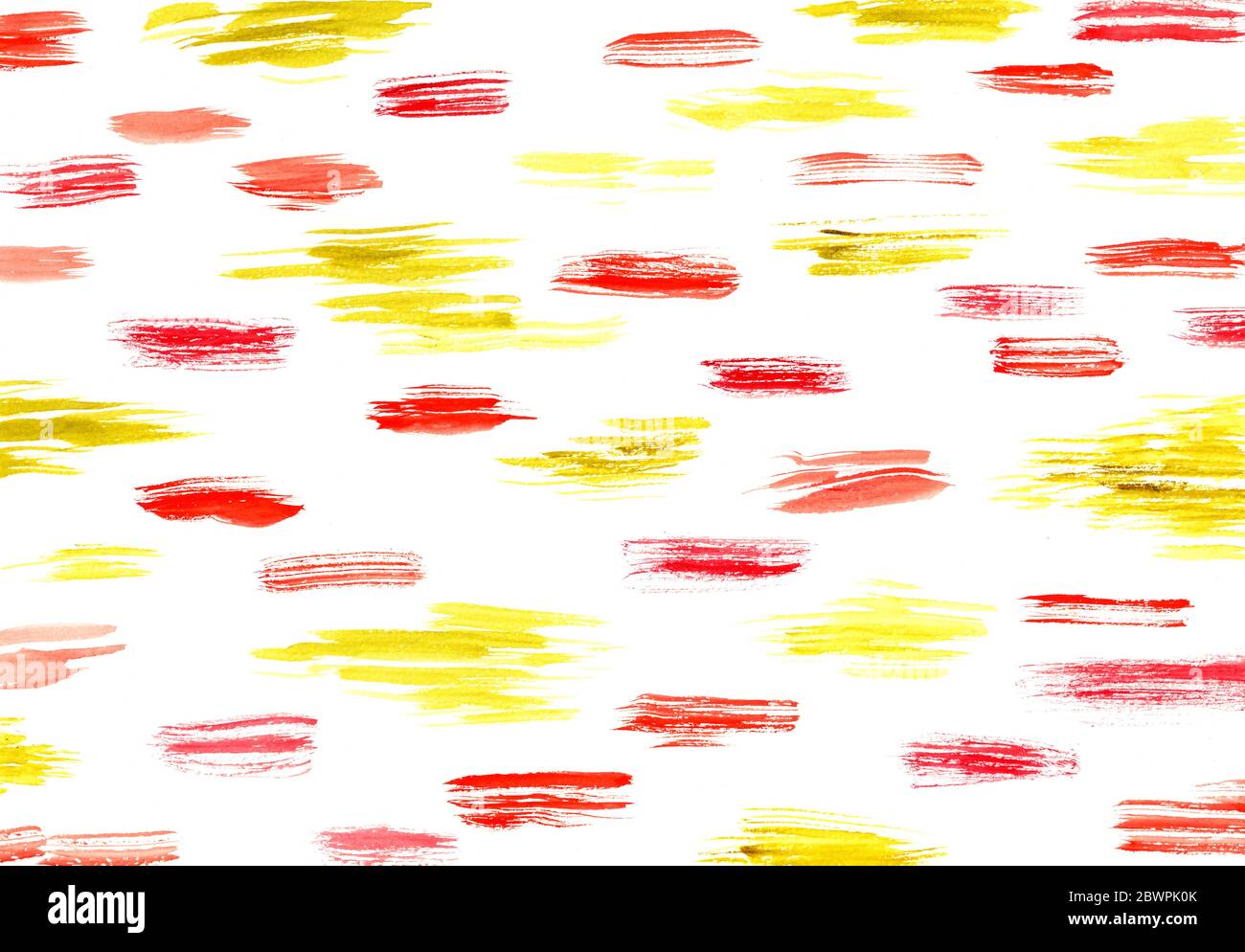 colored short lines on paper. Abstract watercolor hand painting ...