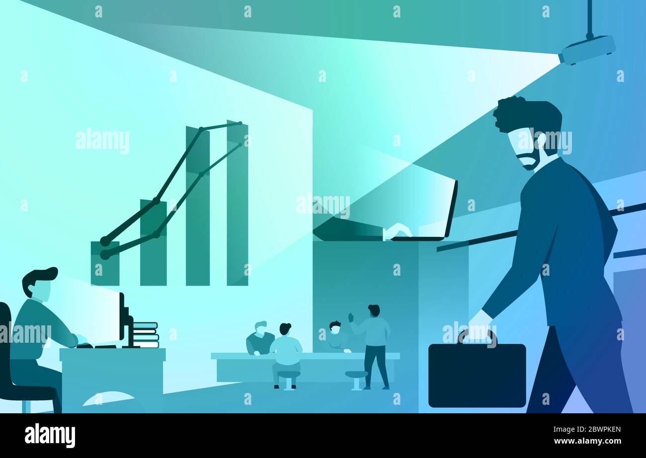 Teamwork atmosphere Stock Vector Images - Alamy