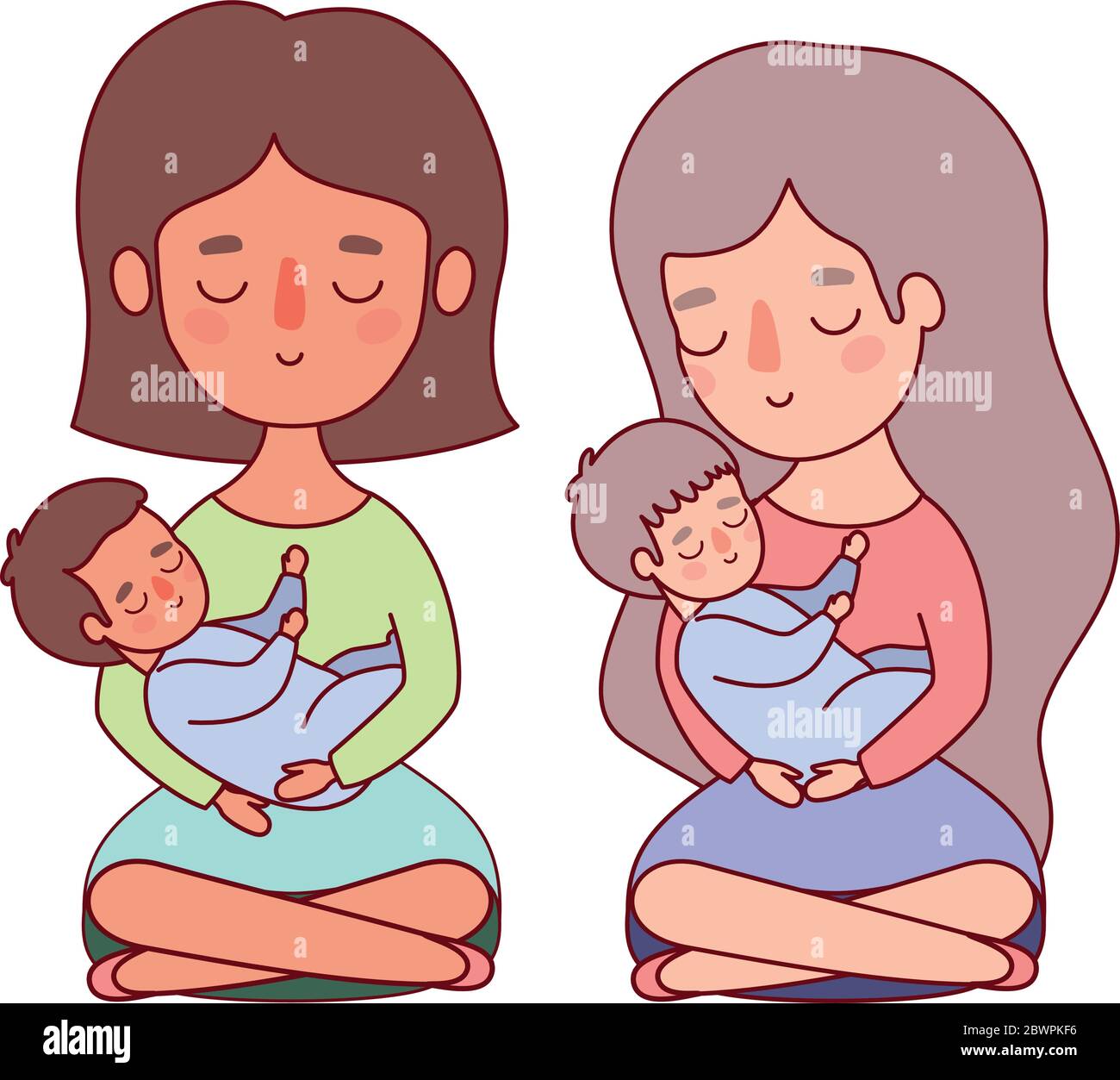 Parent with babies Stock Vector Images - Alamy