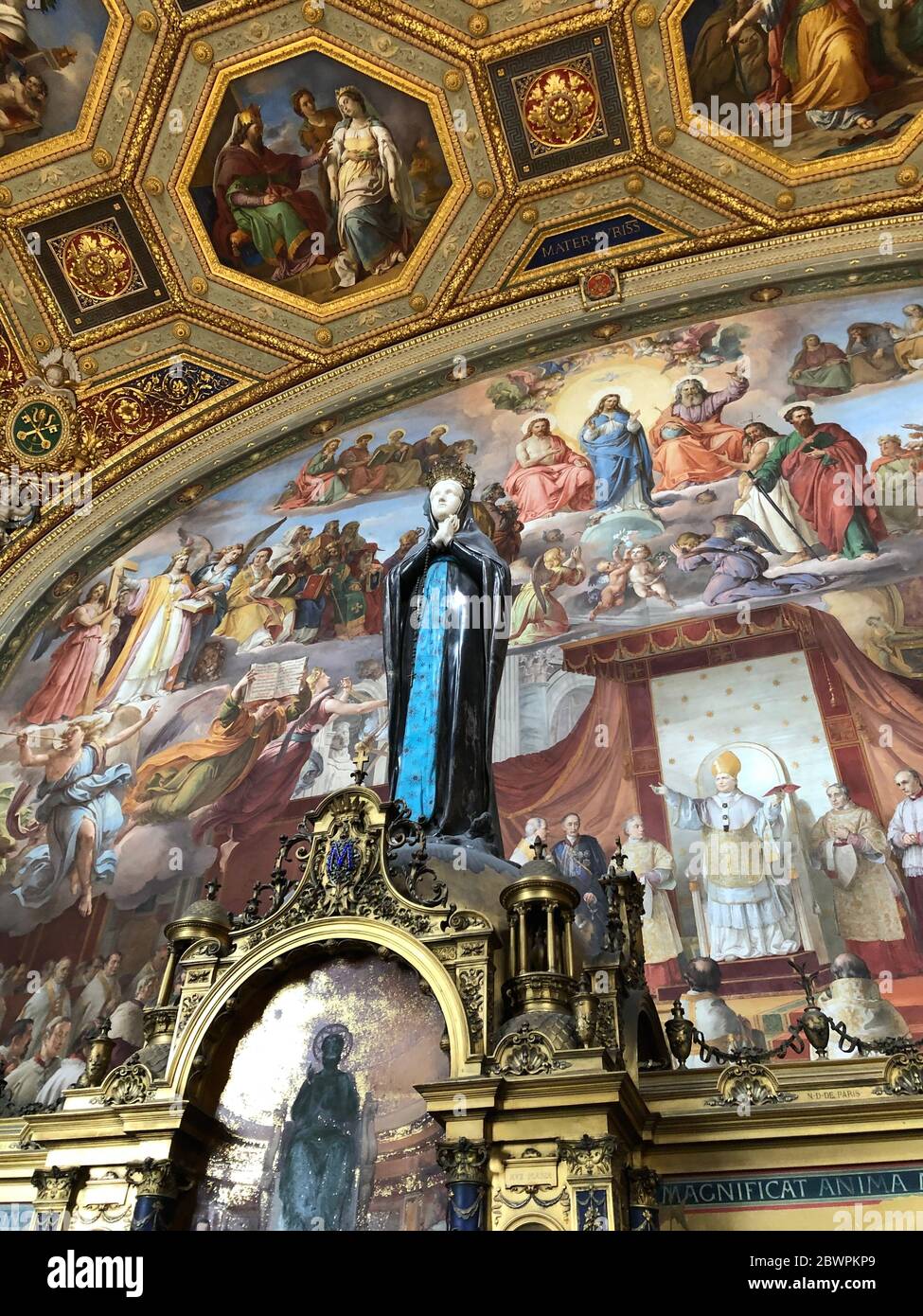 Vatican City, Vatican - May 20, 2019: Blessed Virgin Mary statue in the ...