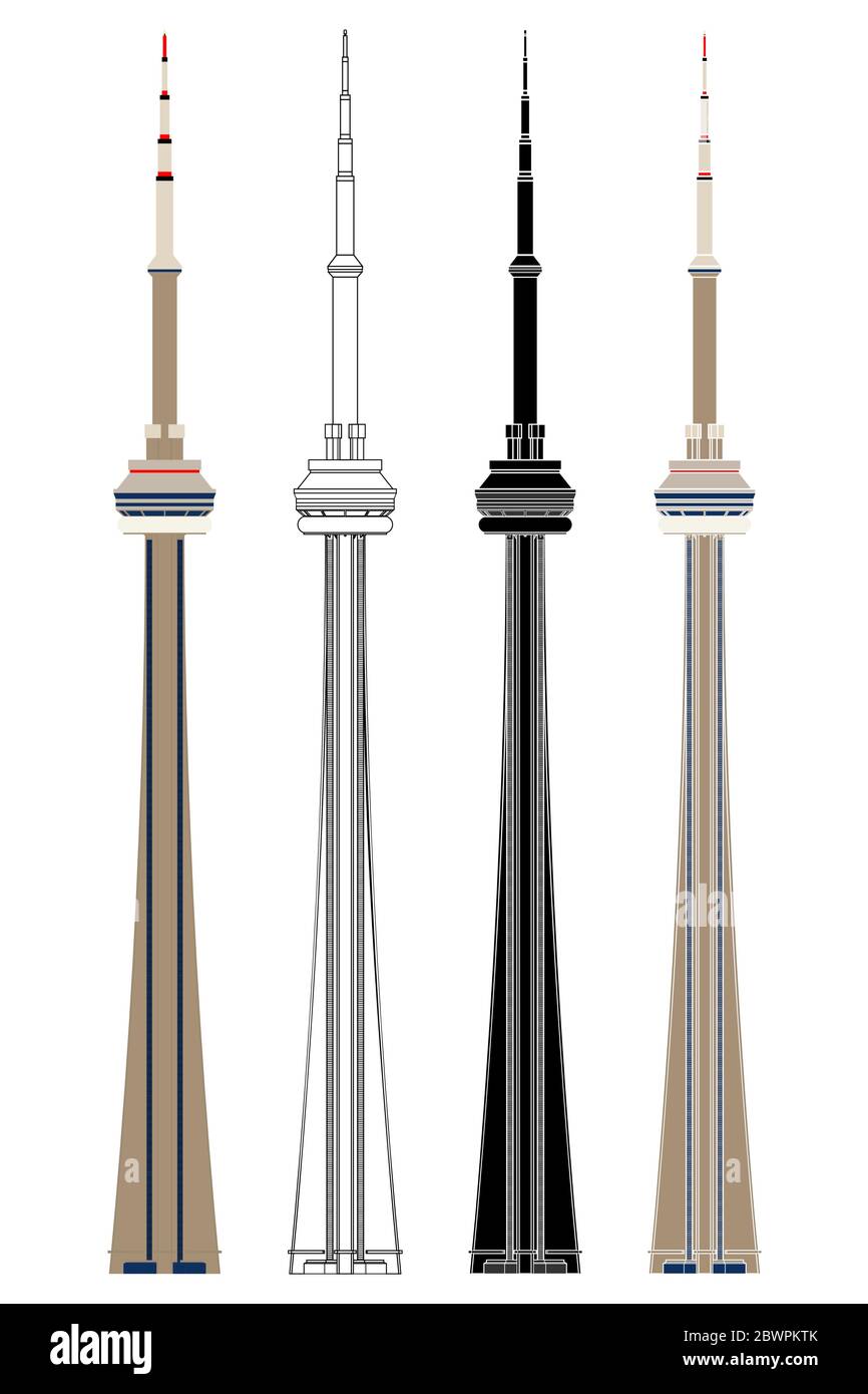 Toronto Tower in front view Stock Vector Image & Art - Alamy