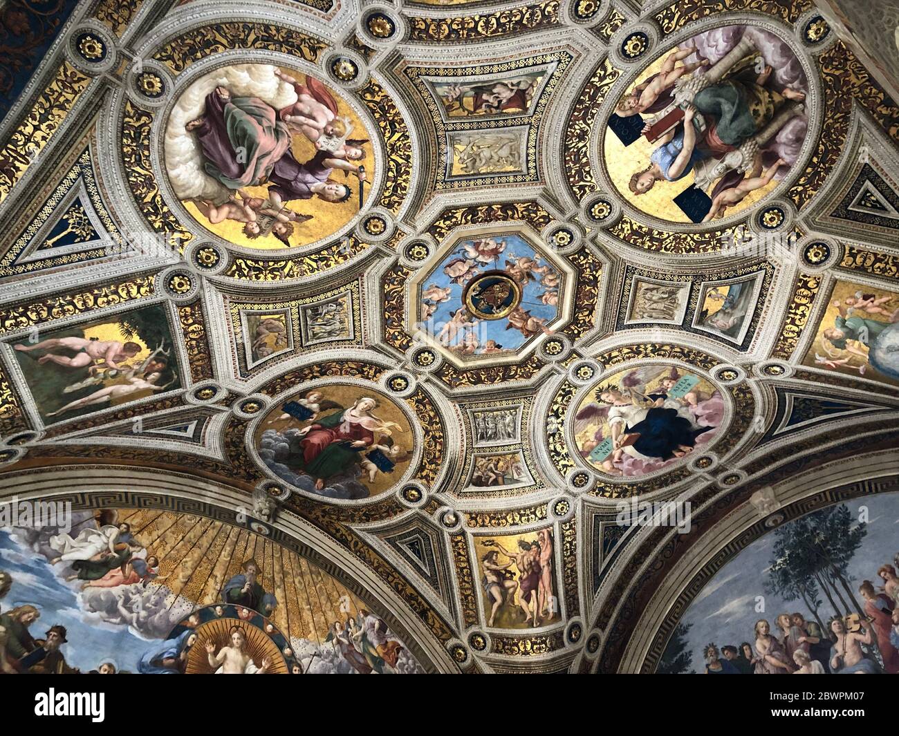 Vatican City, Vatican - May 20, 2019: Wall and ceiling painting in ...