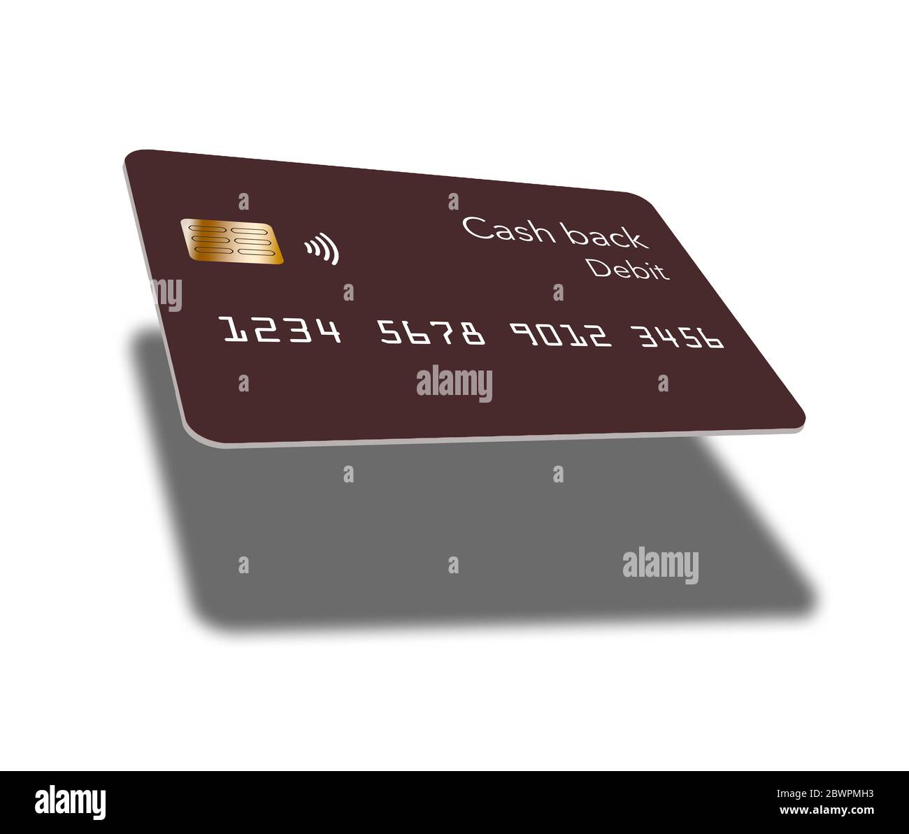 Here is a cash rewards debit card. It is casting a shadow in this ...