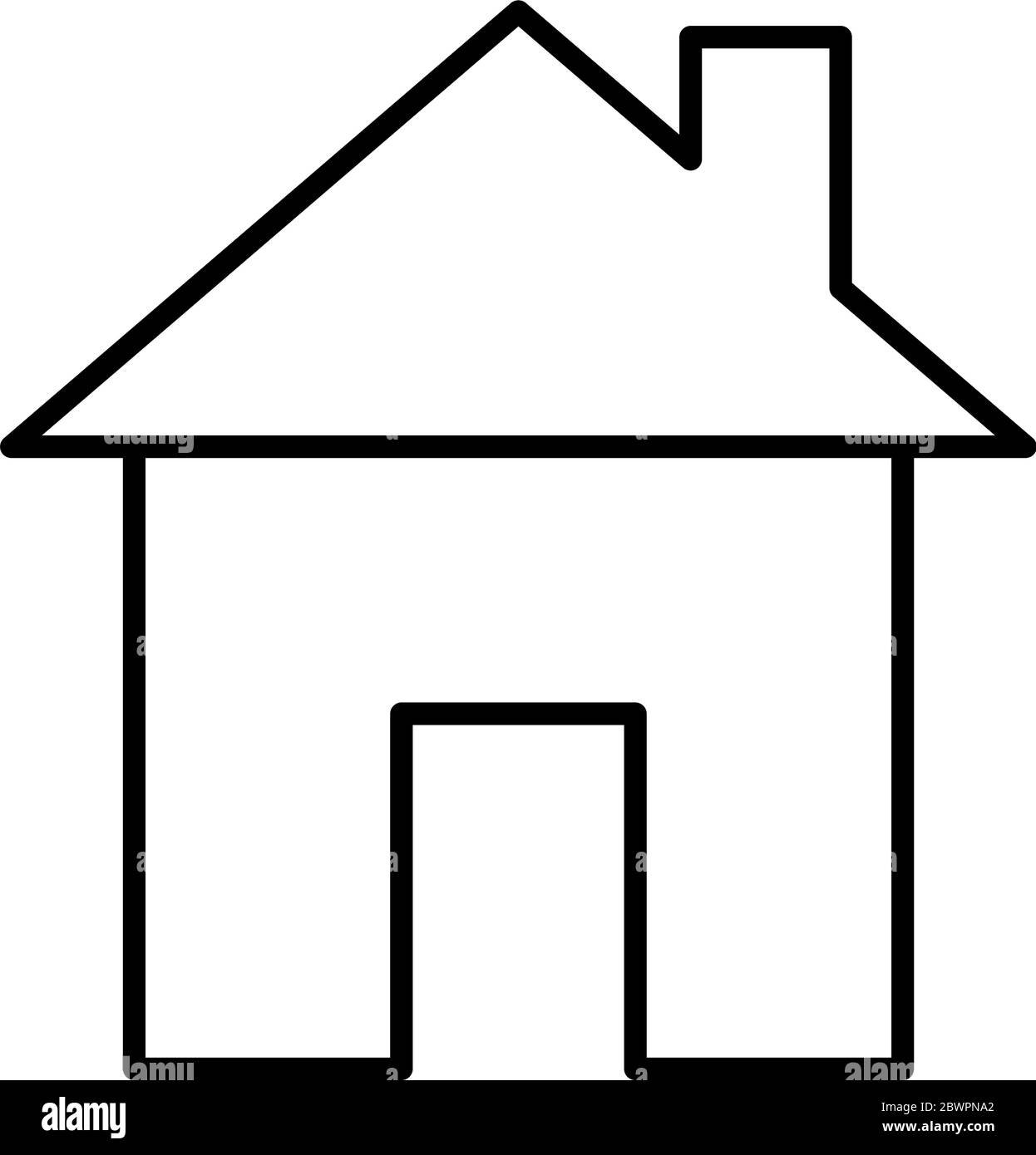 house front facade line style icon Stock Vector Image & Art - Alamy