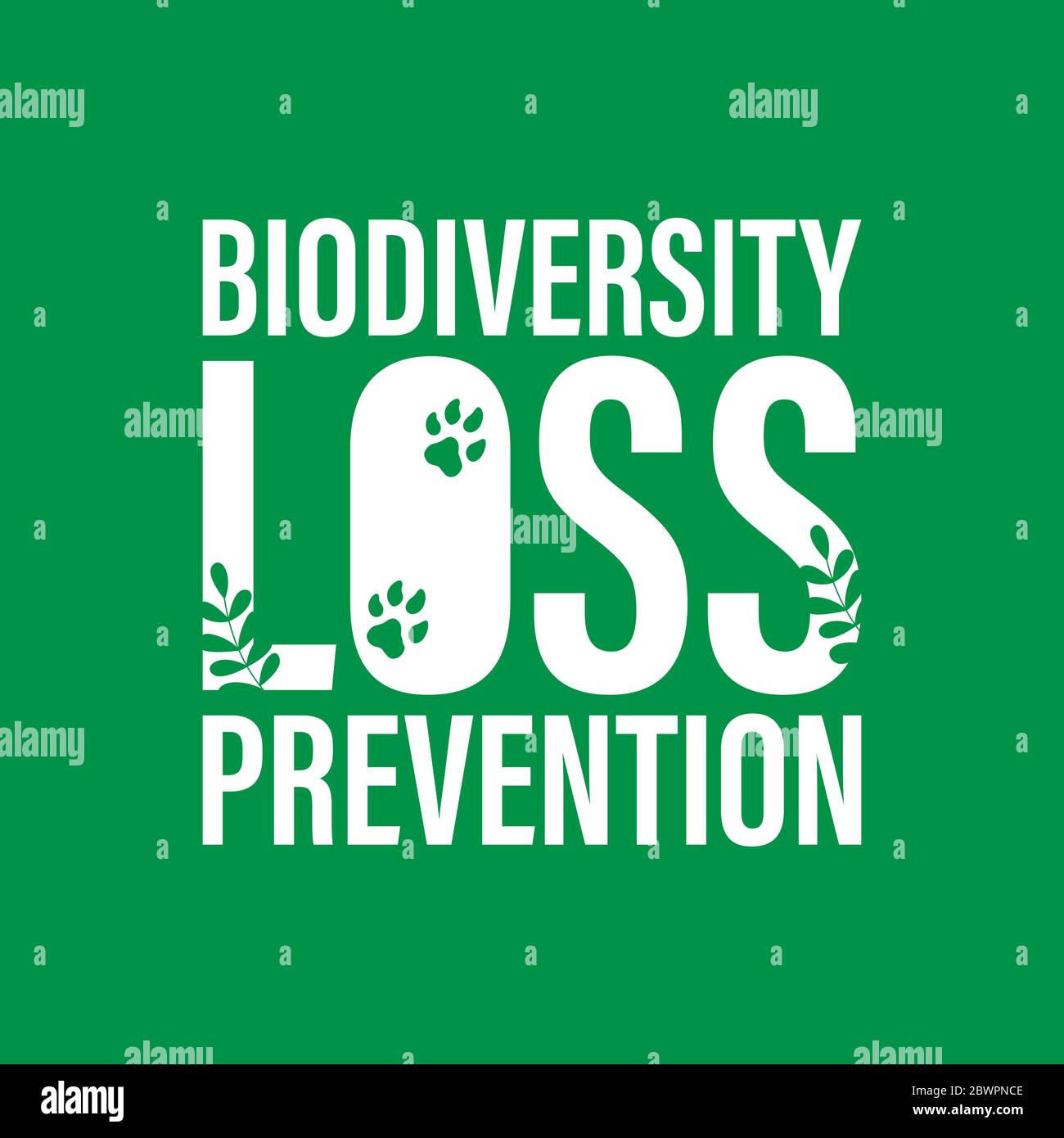 BIODIVERSITY poster design in square composition with green color for ...