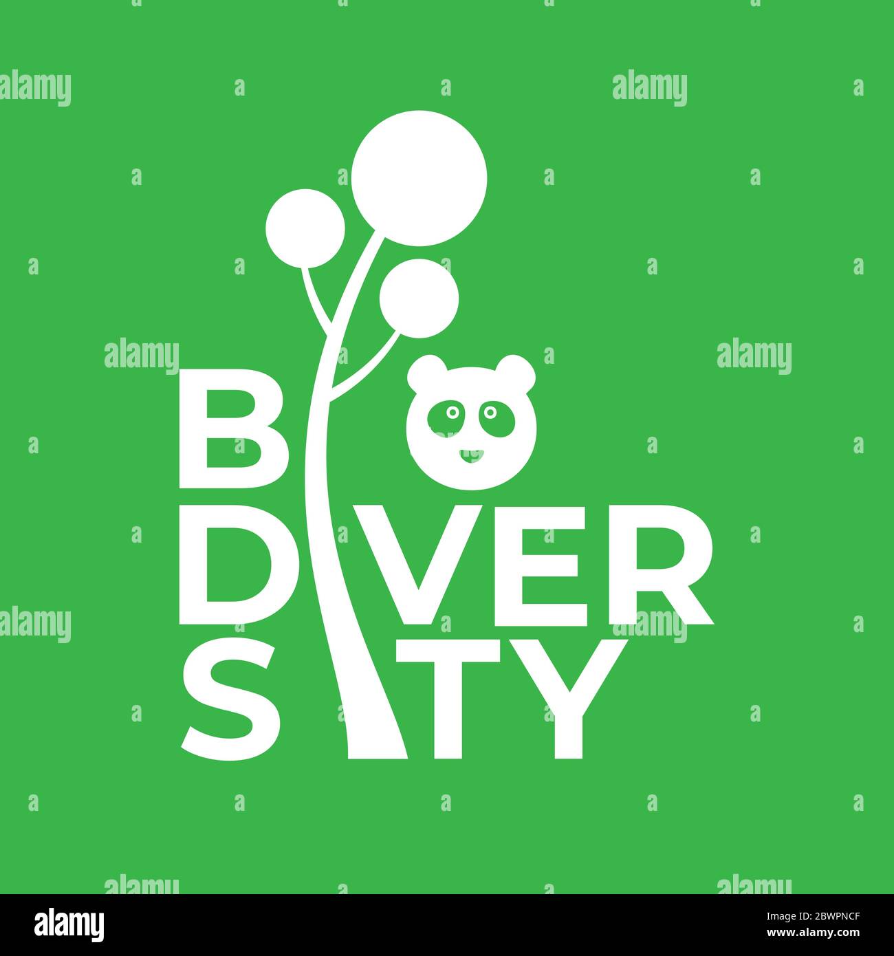 BIODIVERSITY poster design in square composition with green color for ...