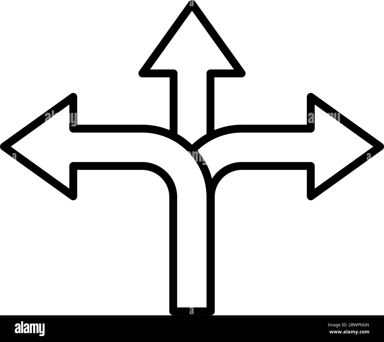 left and right arrows navigations guide line style Stock Vector Image ...