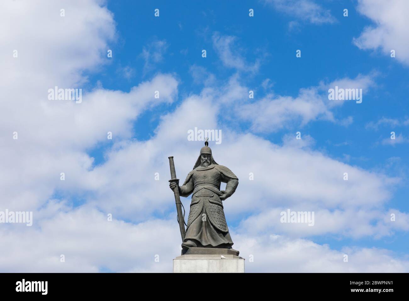 Gwanghwamun Square, Seoul, South Korea - February 27, 2020: Admiral Yi ...