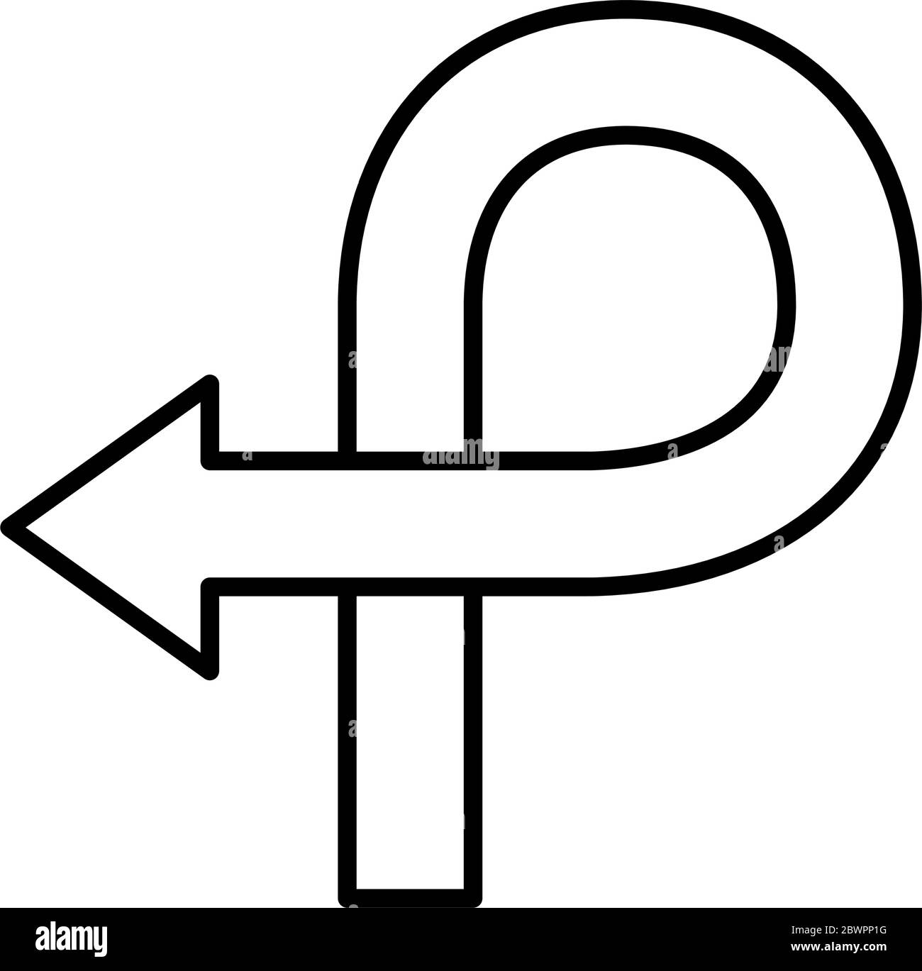 around arrows navigations guide line style icon Stock Vector Image ...