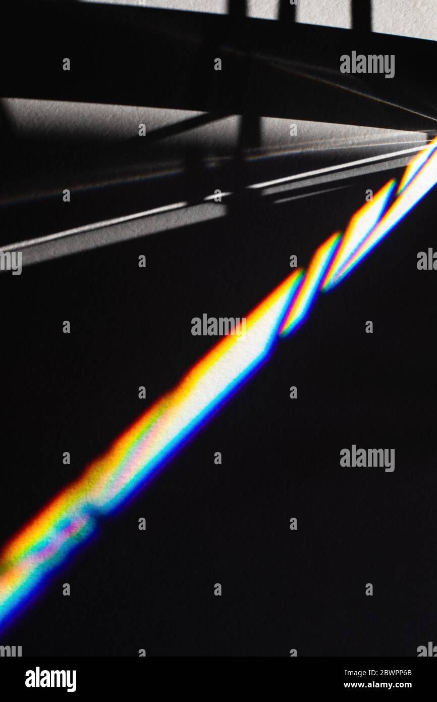 Black futuristic shadows and bright light refraction glow effect Stock ...