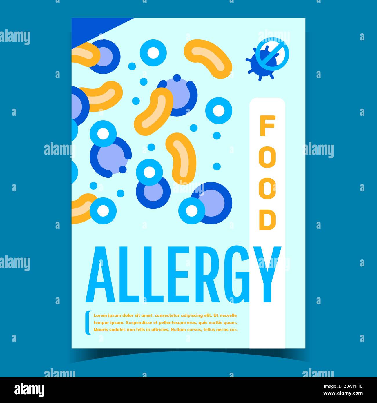 Food Allergy Creative Promotional Banner Vector Stock Vector Image ...