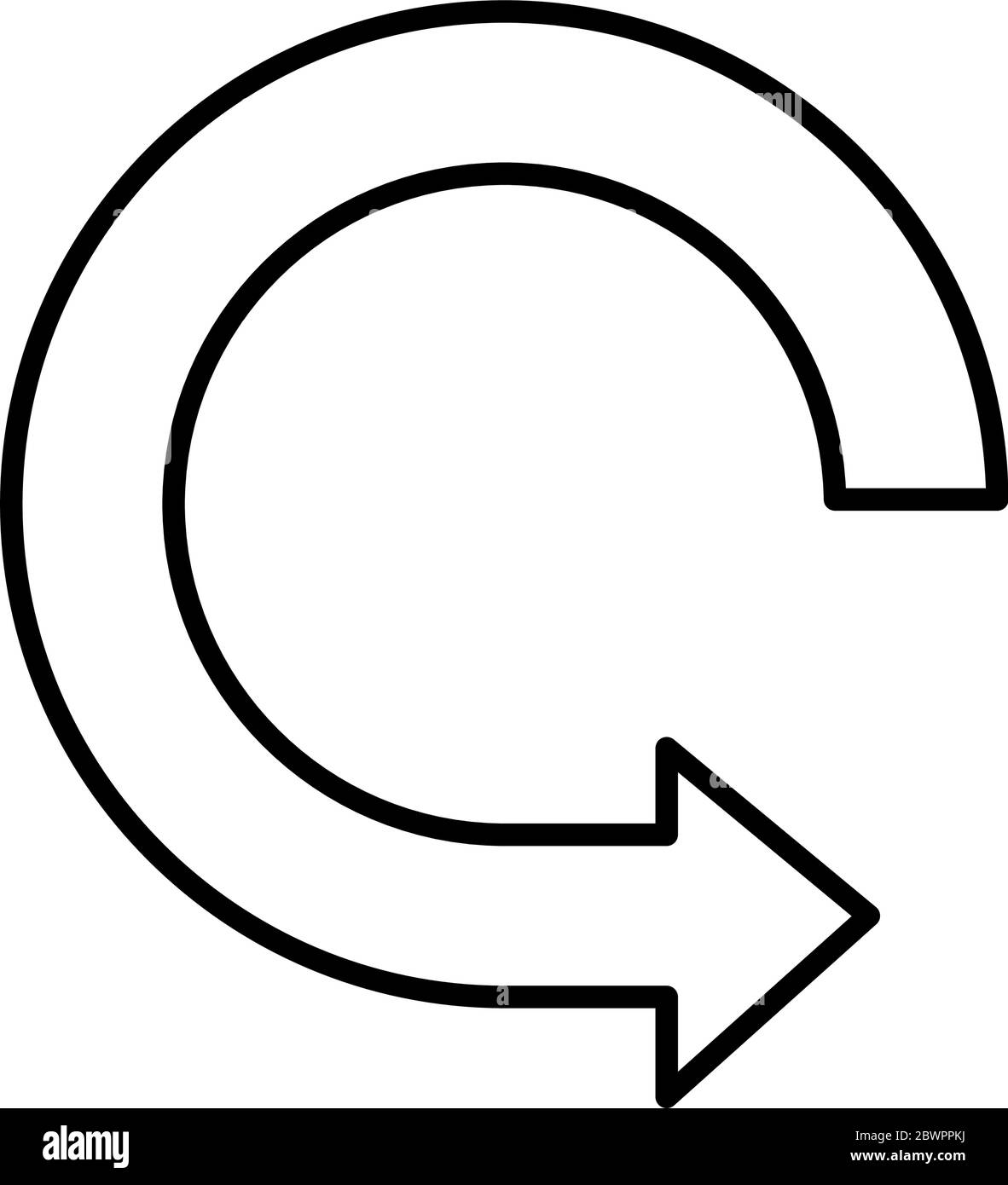 around arrows navigations guide line style icon Stock Vector Image ...