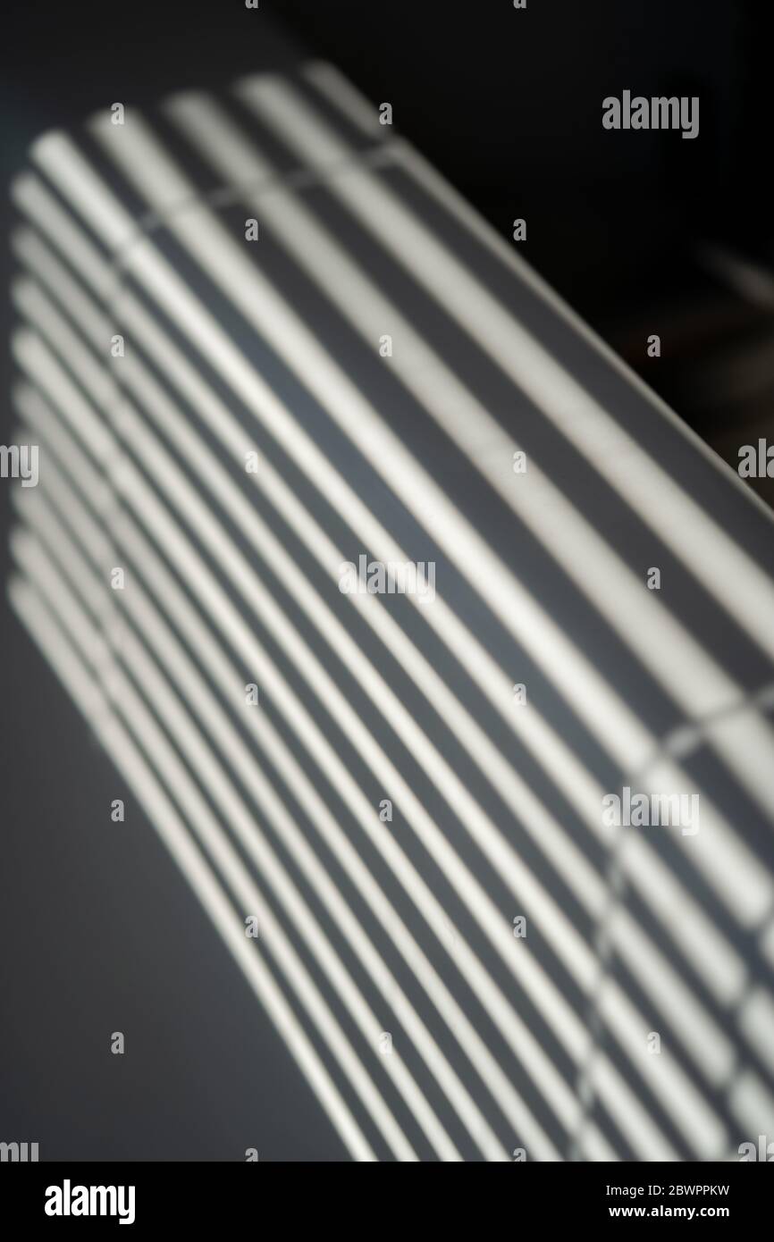 Industrial design window sunlight parallel lines shadows. Light and ...