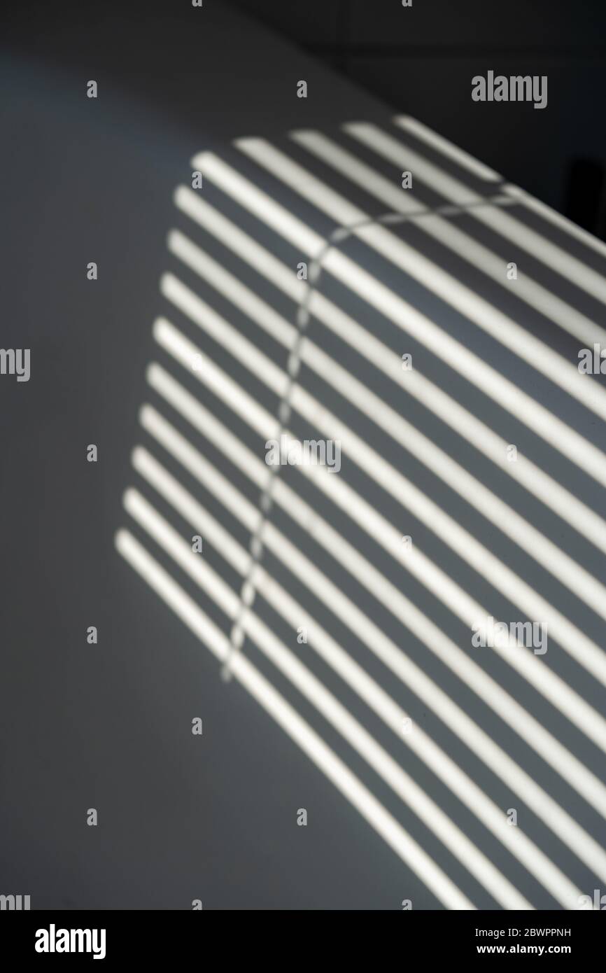 Industrial design window sunlight parallel lines shadows. Light and ...