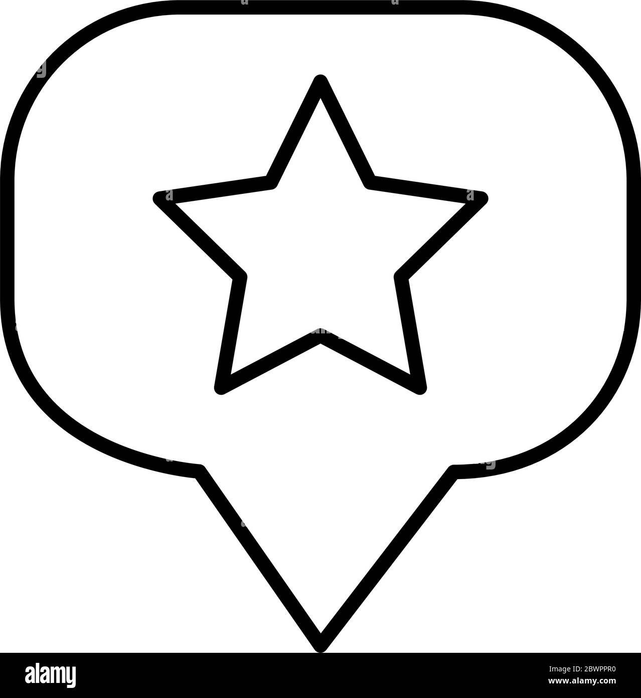 speech bubble with star line style Stock Vector Image & Art - Alamy