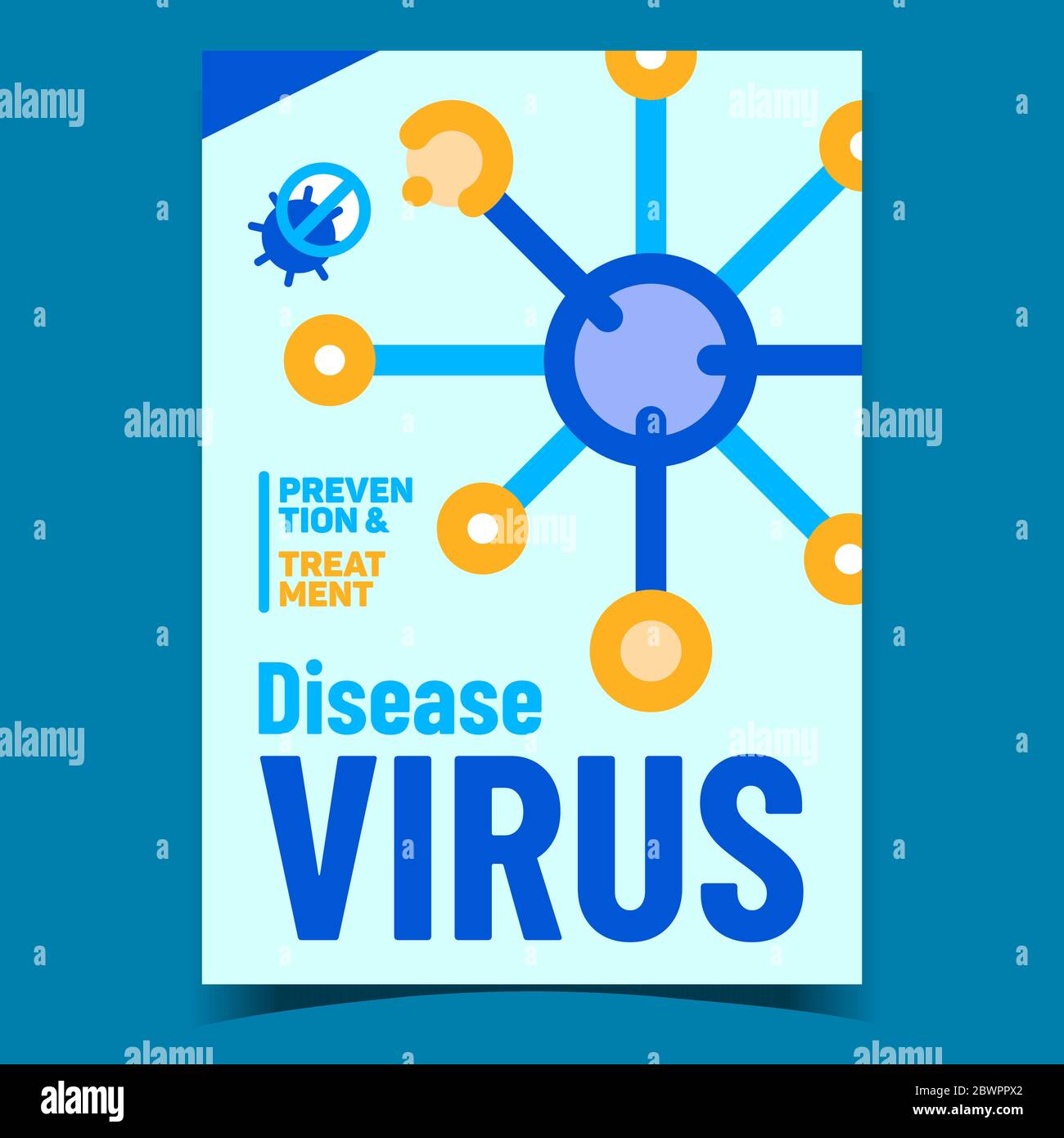Disease Virus Creative Promotional Poster Vector Stock Vector Image ...
