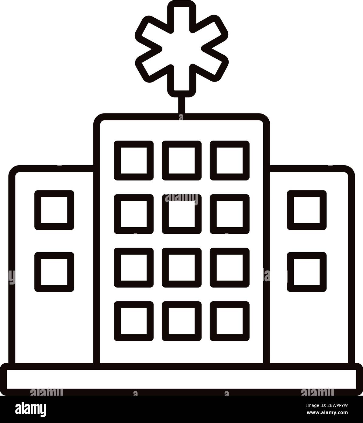 hospital building line style icon Stock Vector Image & Art - Alamy