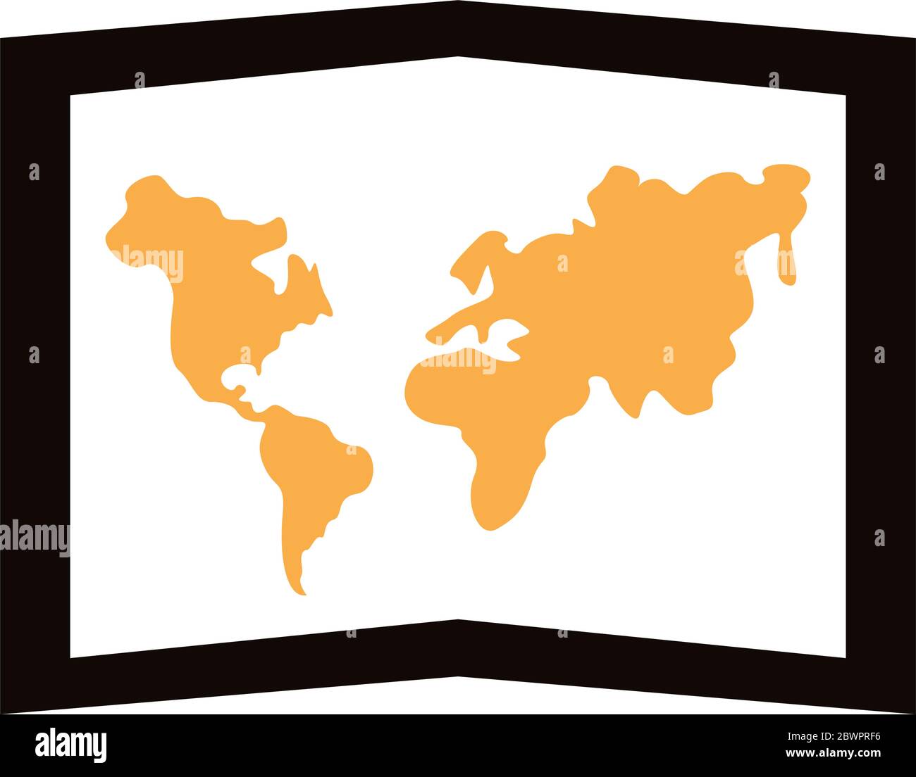 paper map silhouette style icon Stock Vector Image & Art - Alamy