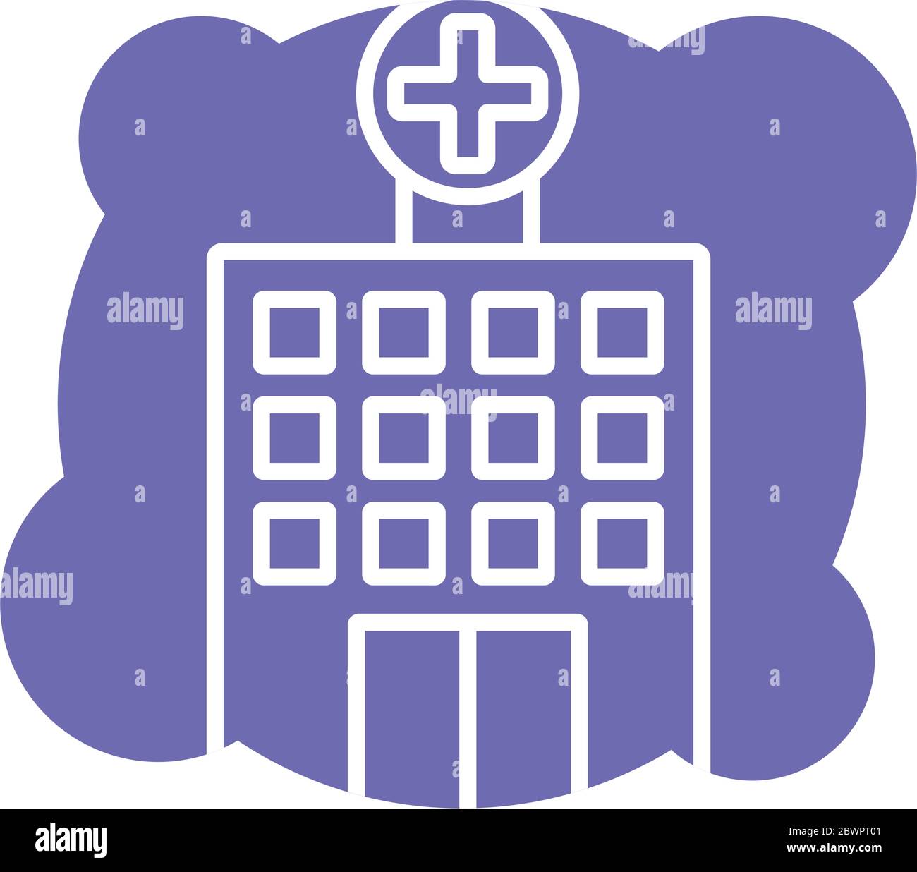 hospital building block style icon Stock Vector Image & Art - Alamy