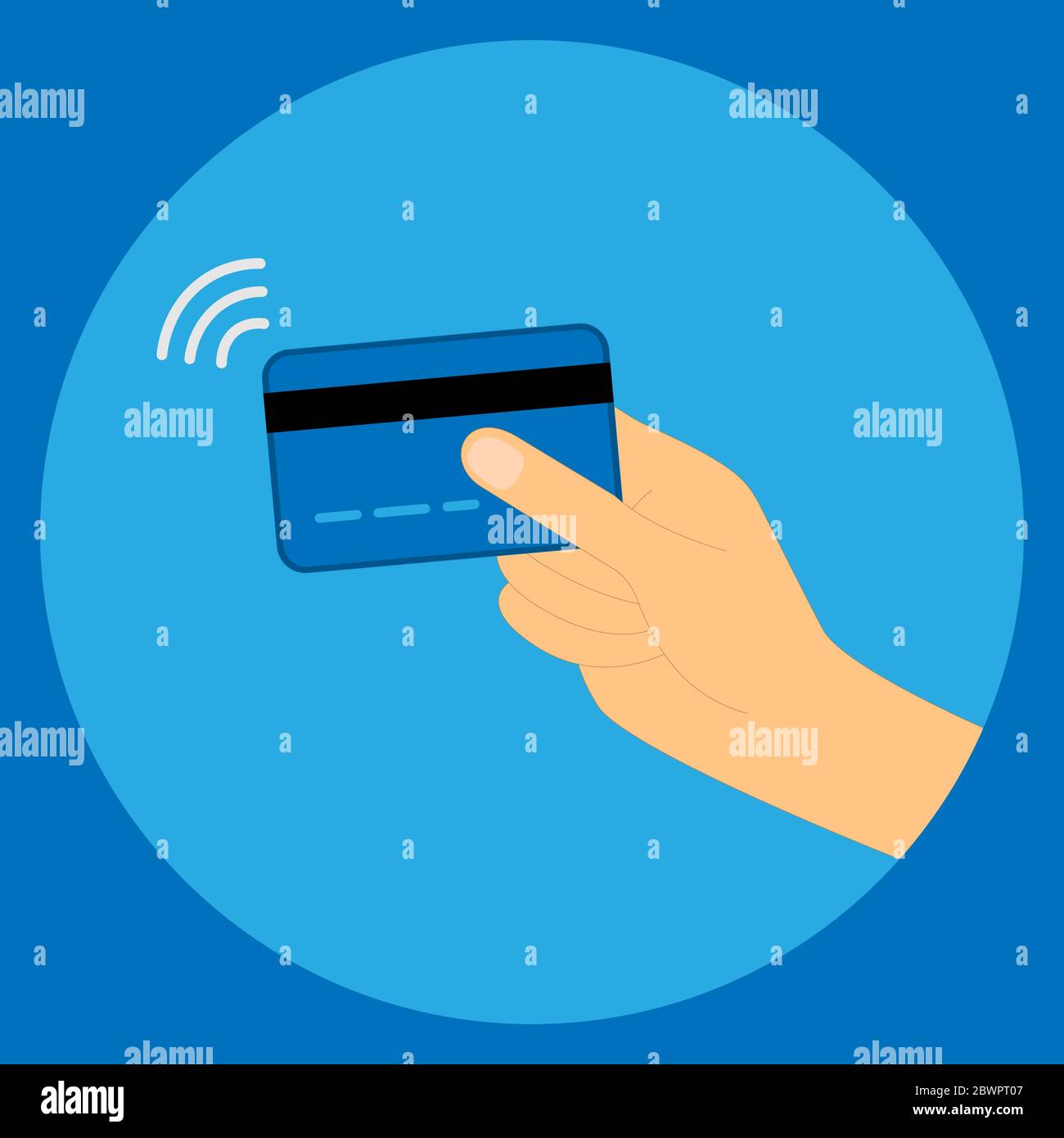 Hand holding card reader Stock Vector Images - Alamy