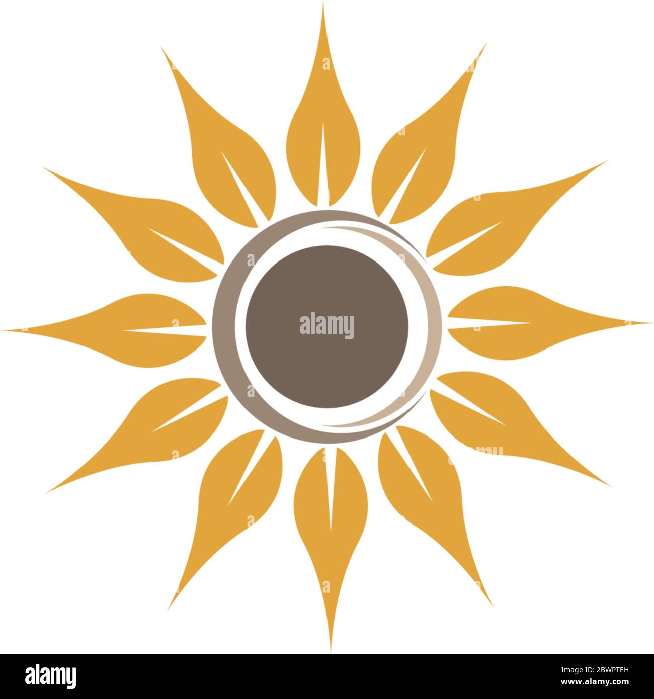 Sun Flower logo icon concept illustration Stock Vector Image & Art - Alamy
