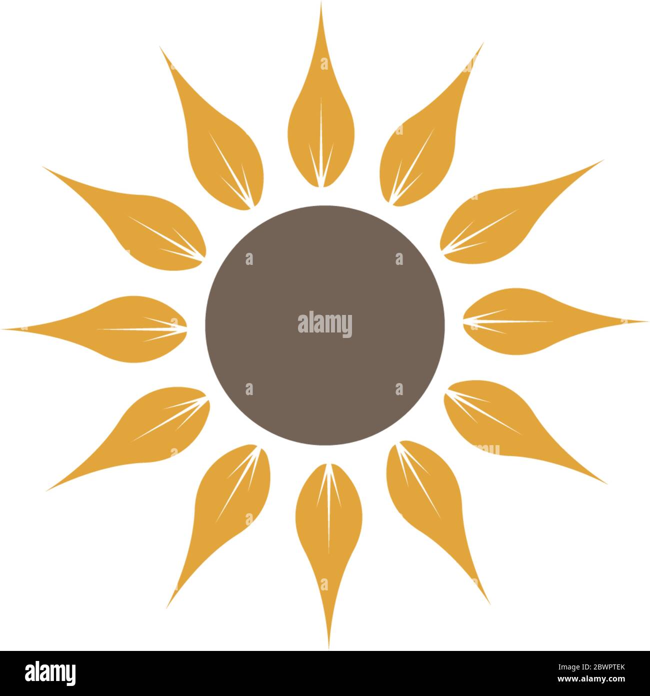 Sun Flower logo icon concept illustration Stock Vector Image & Art - Alamy