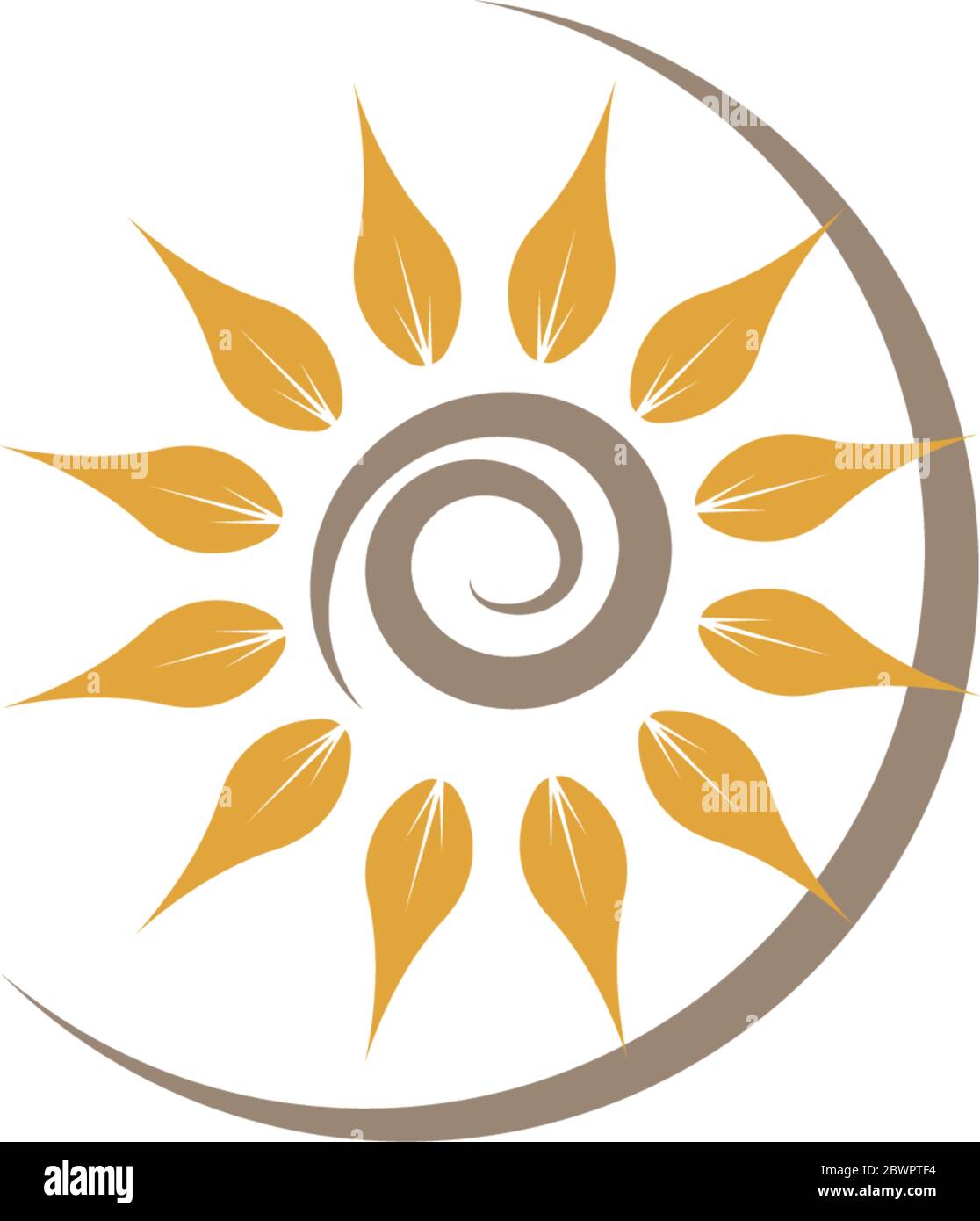 Sun Flower logo icon concept illustration Stock Vector Image & Art - Alamy