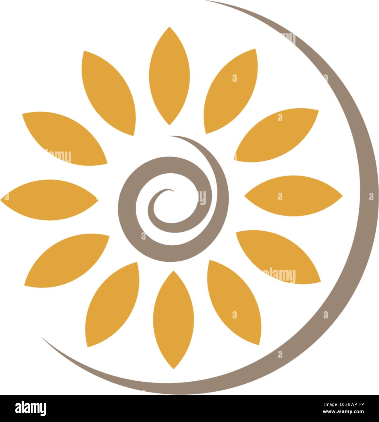 Sun Flower logo icon concept illustration Stock Vector Image & Art - Alamy