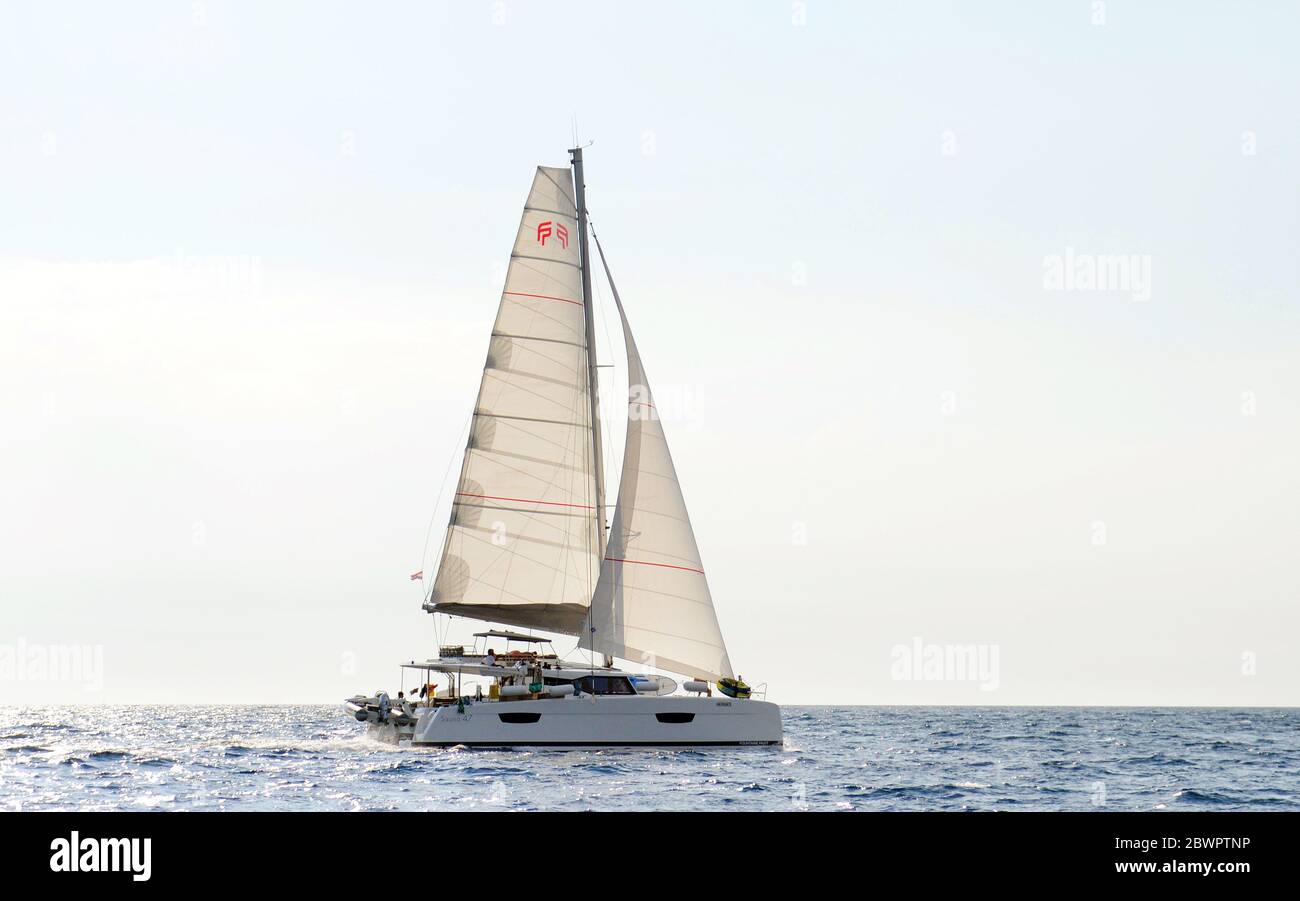 Sailing in the Adriatic sea near Split, Croatia Stock Photo - Alamy