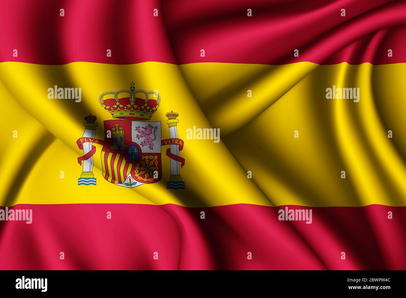 Spain 3d waving flag hi-res stock photography and images - Alamy
