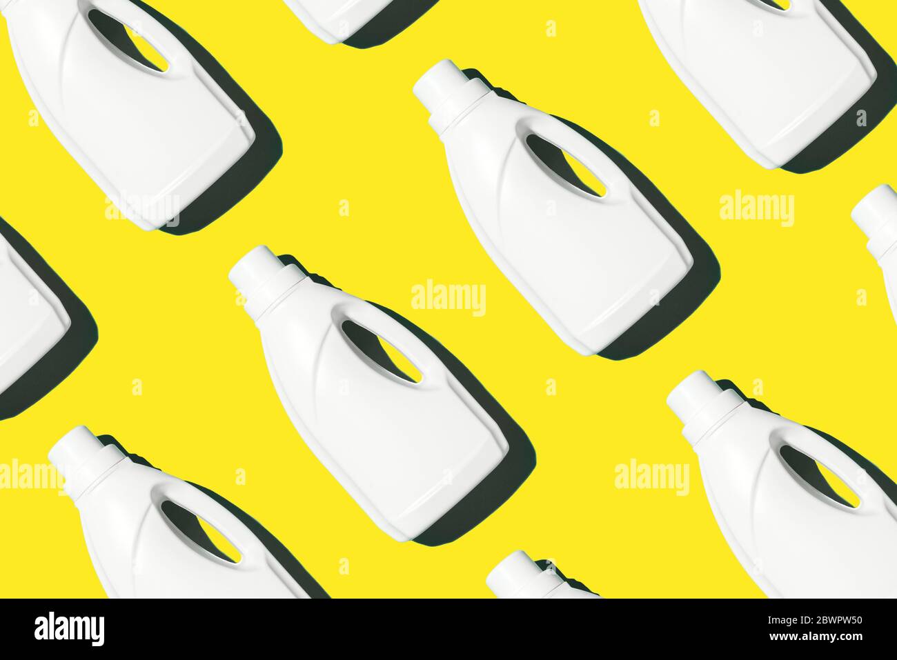 White plastic bottle of cleaning product, household chemicals or liquid ...