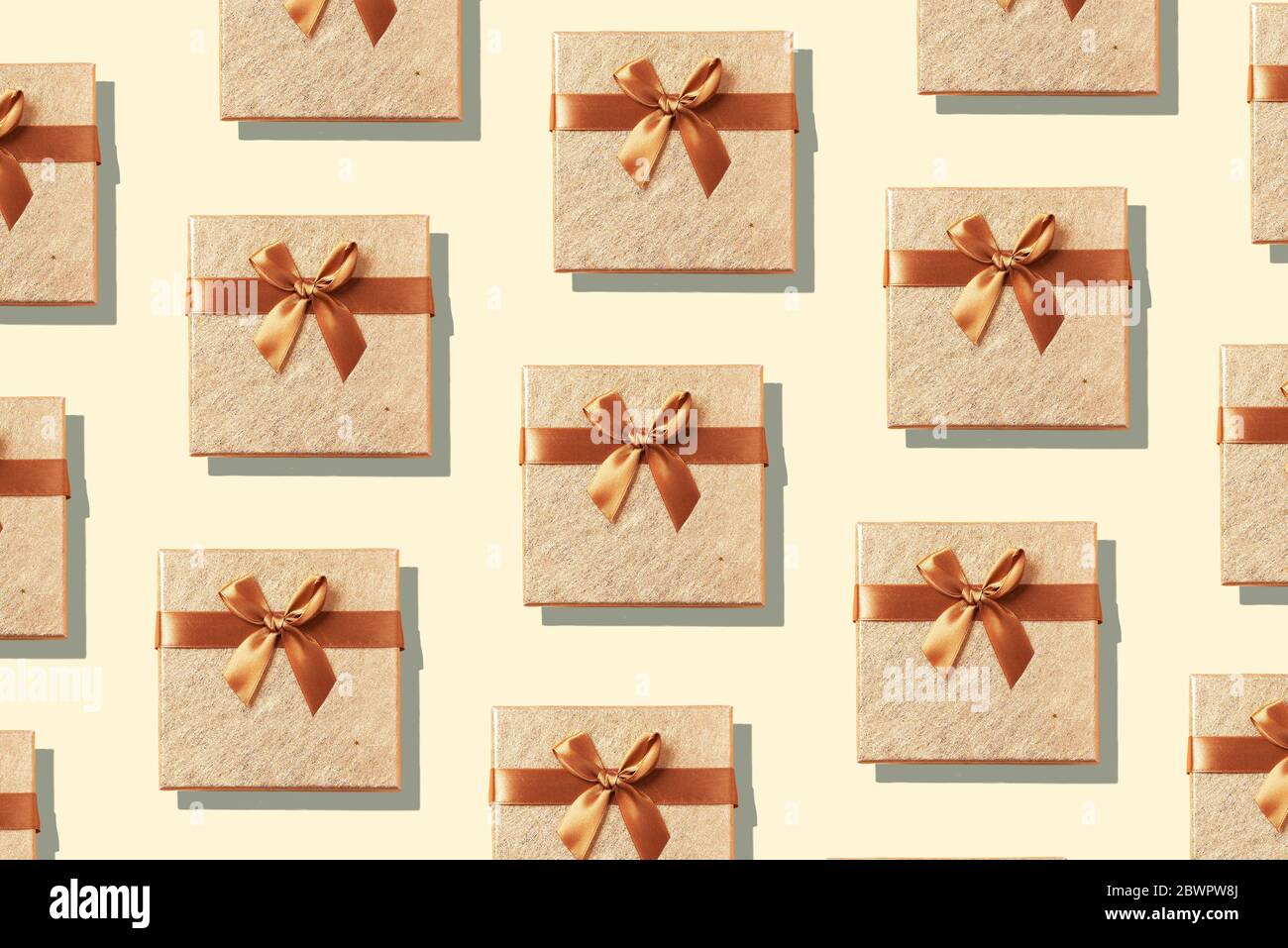 Gift box with sparkling gold glitter on white background. Romantic card ...