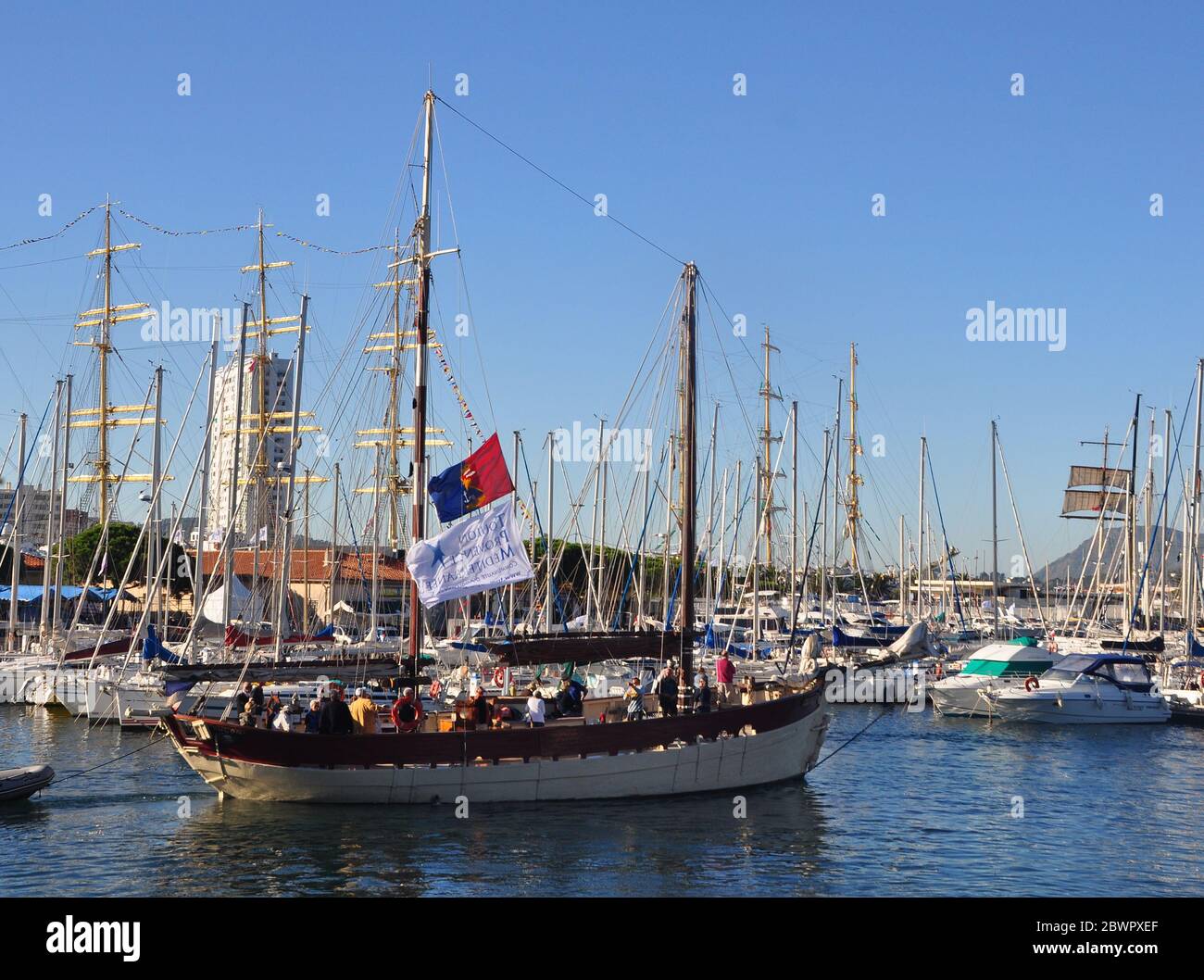 Old Jlda Rig during the parade of legendary sails in the harbor of ...