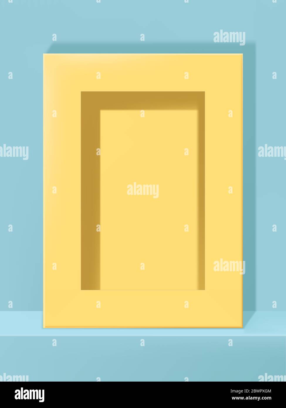 Vector Studio Shot Product Display Light Box Frame Background, Yellow ...