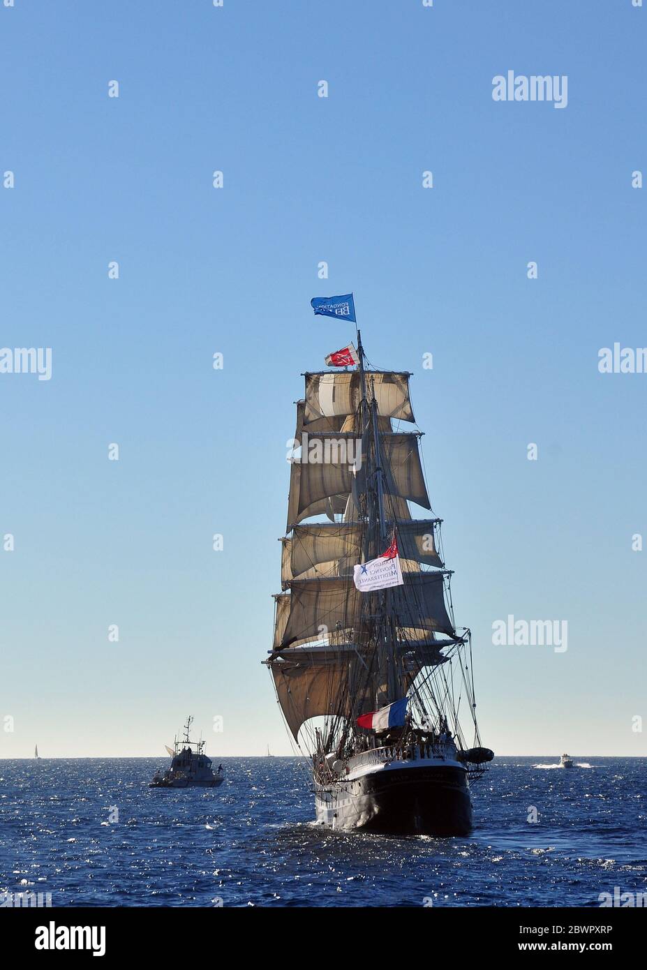 Parade of legendary sails in the harbor of Toulon Stock Photo - Alamy