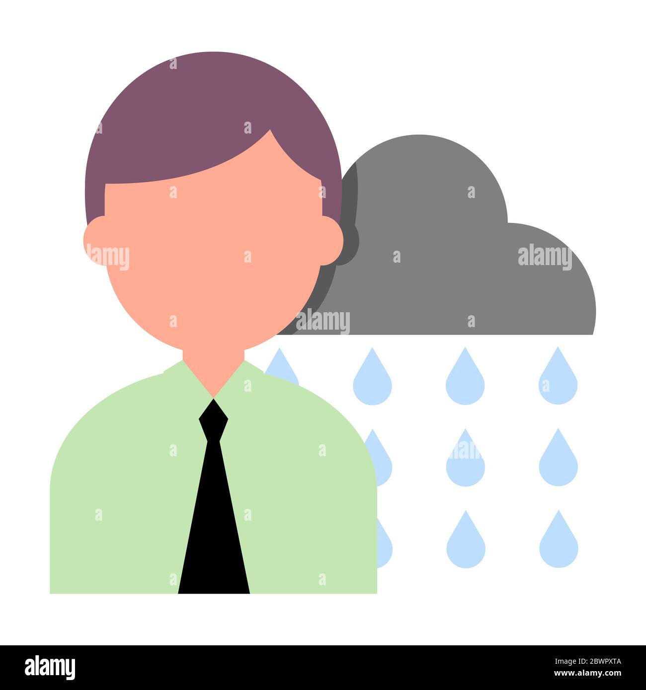 Falling person illustration Cut Out Stock Images & Pictures - Alamy