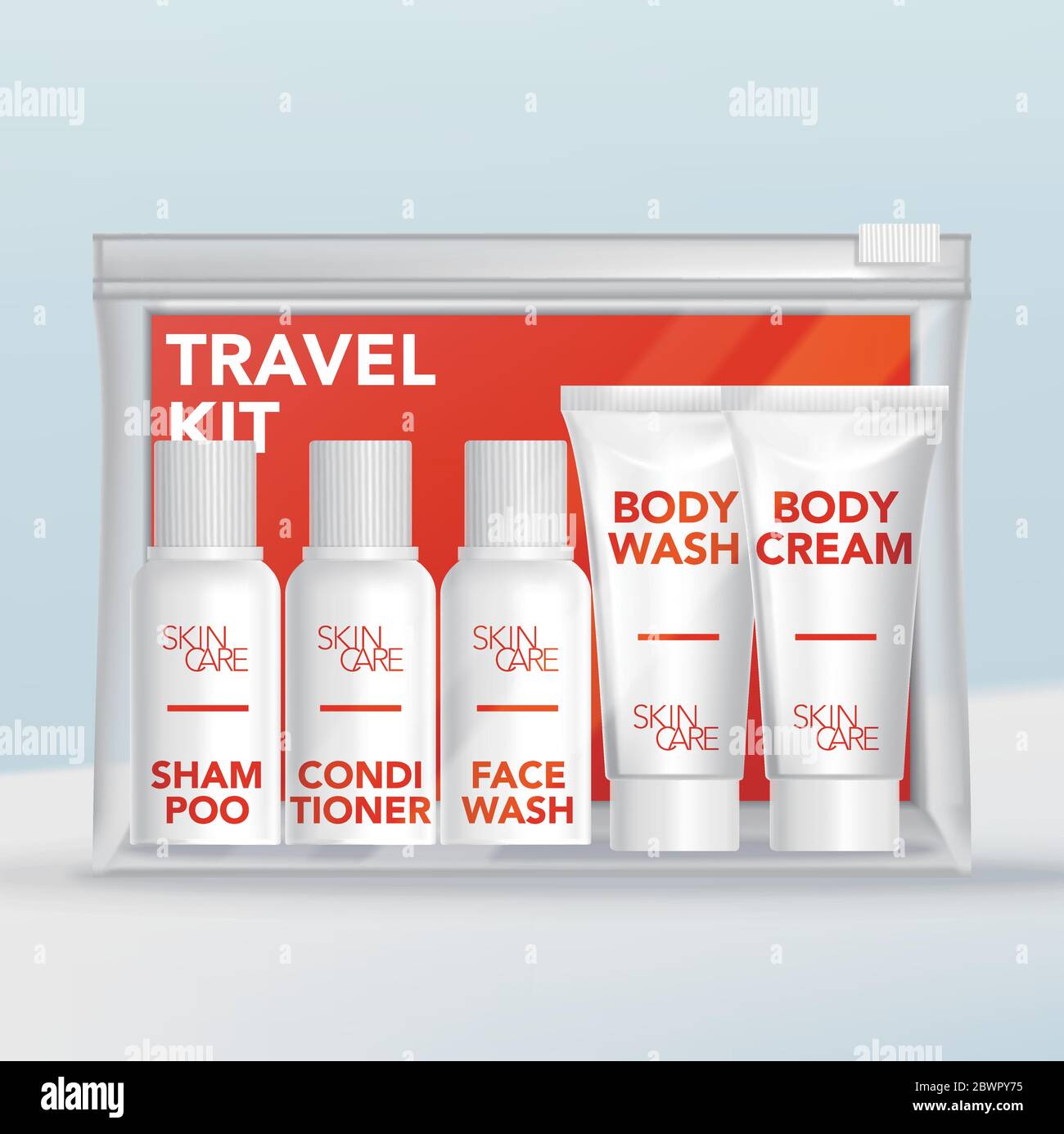Transparent toiletries bag Stock Vector Images - Alamy