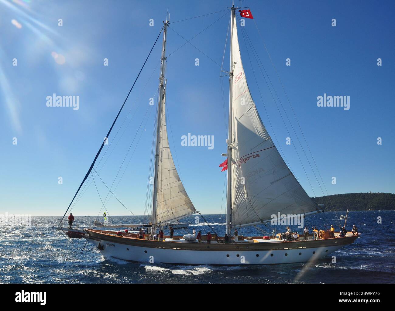 Turkish Bodrum during Parade of legendary sails in the harbor of Toulon ...